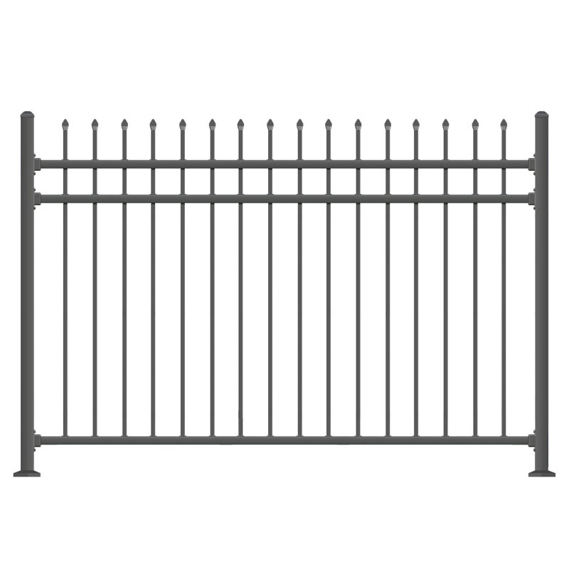XCEL 5 ft. H x 6.5 ft. W Sharp Pickets Metal Fence Panel & Reviews ...