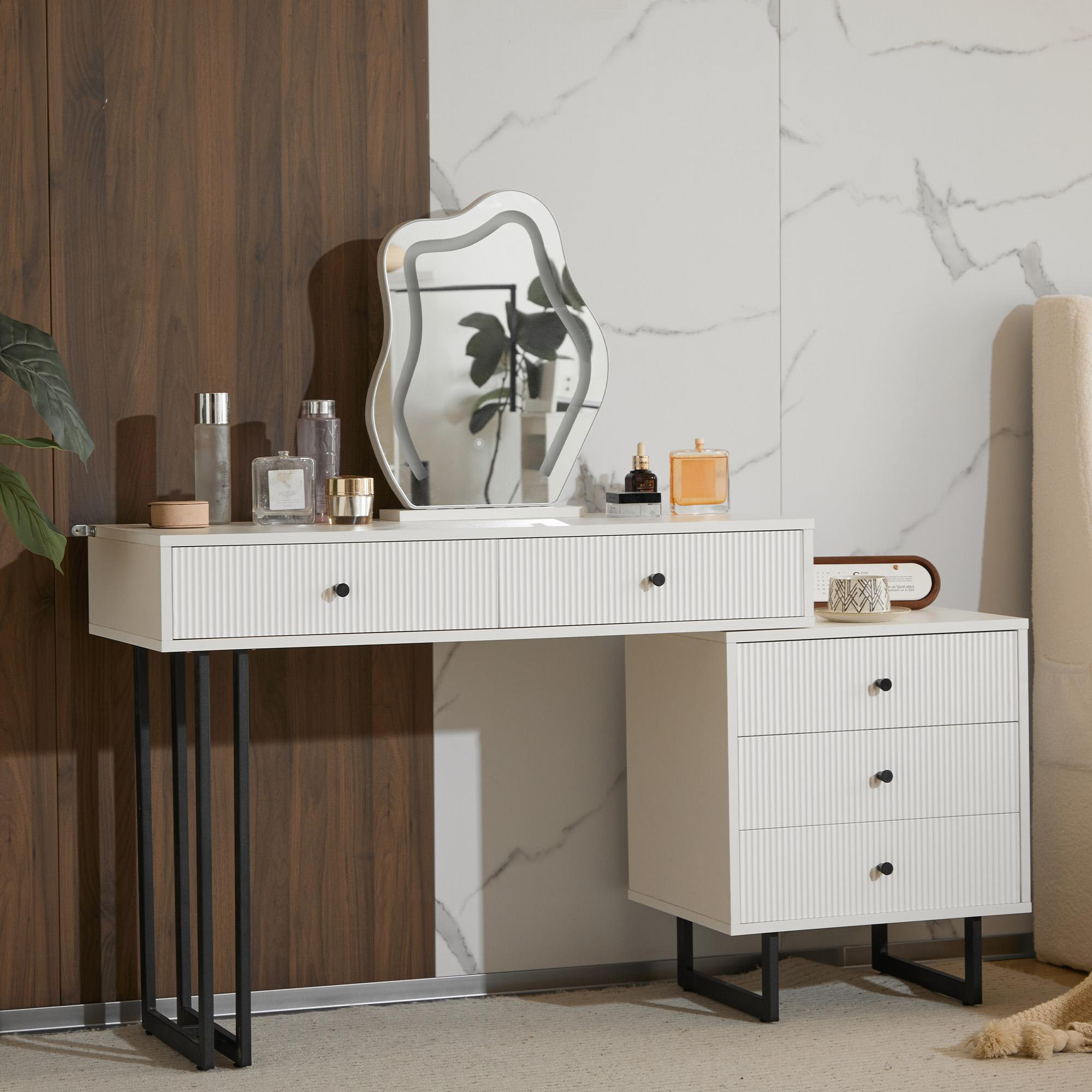 Ebern Designs Relford Dressing Table with Mirror | Wayfair.ie