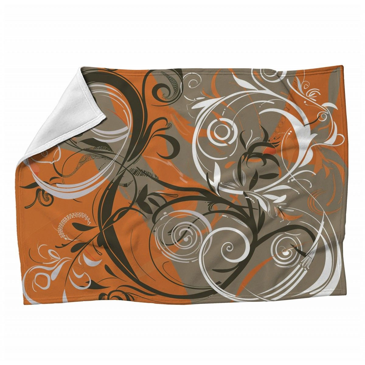 VisionDecor Floral pattern Fleece Throw Blanket - Art Throws for Sofas ...