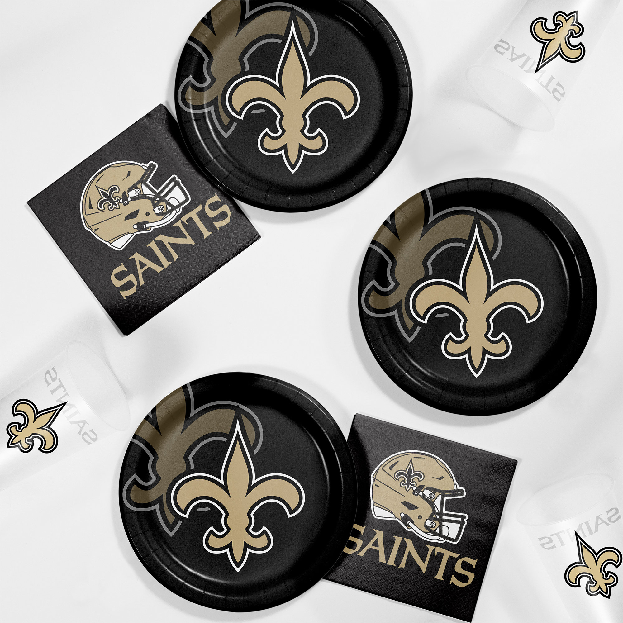 Creative Converting NFL New Orleans Saints Tailgating Kit, Serves 8 ...
