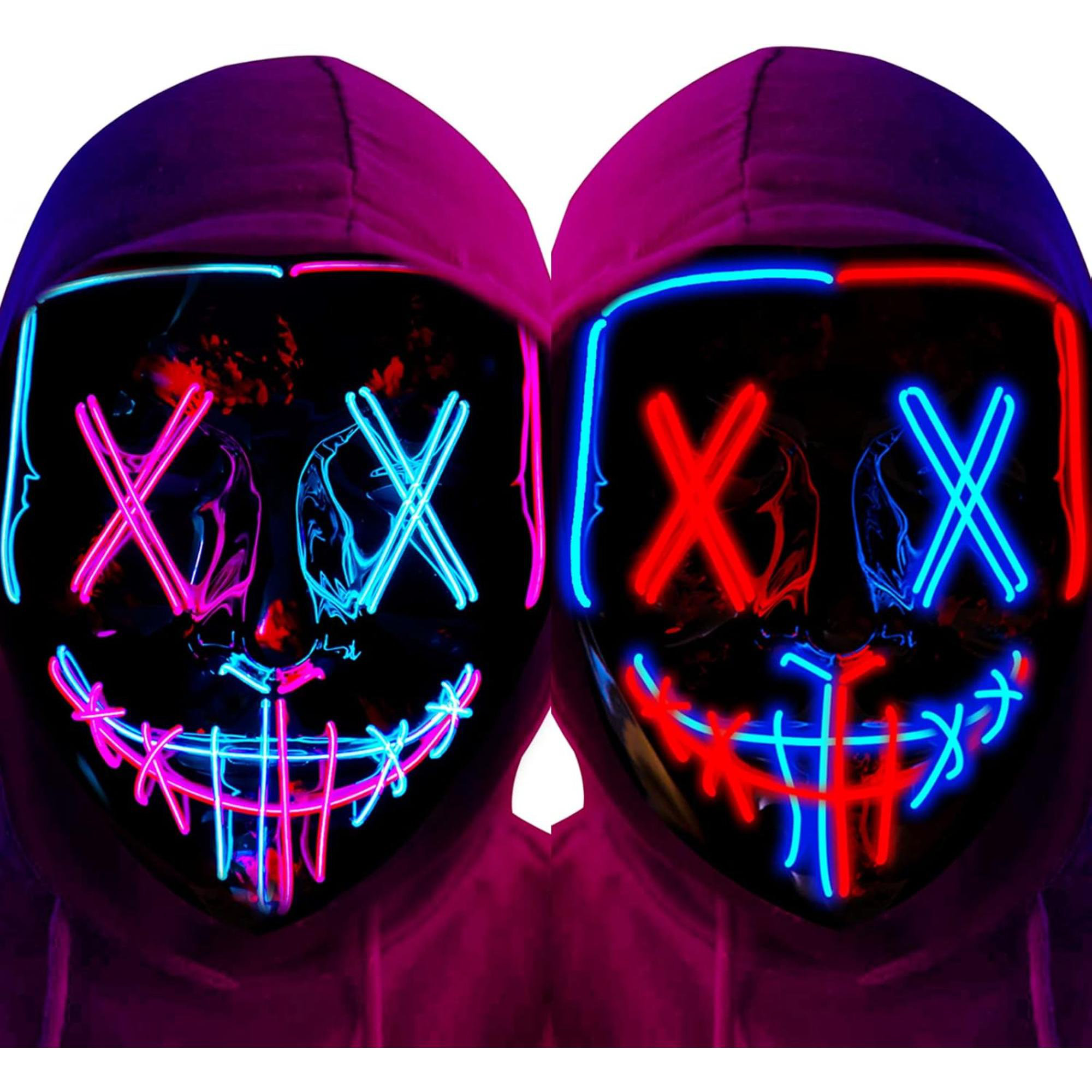 The Holiday Aisle® Halloween Mask LED Light Up Mask Scary Mask For ...