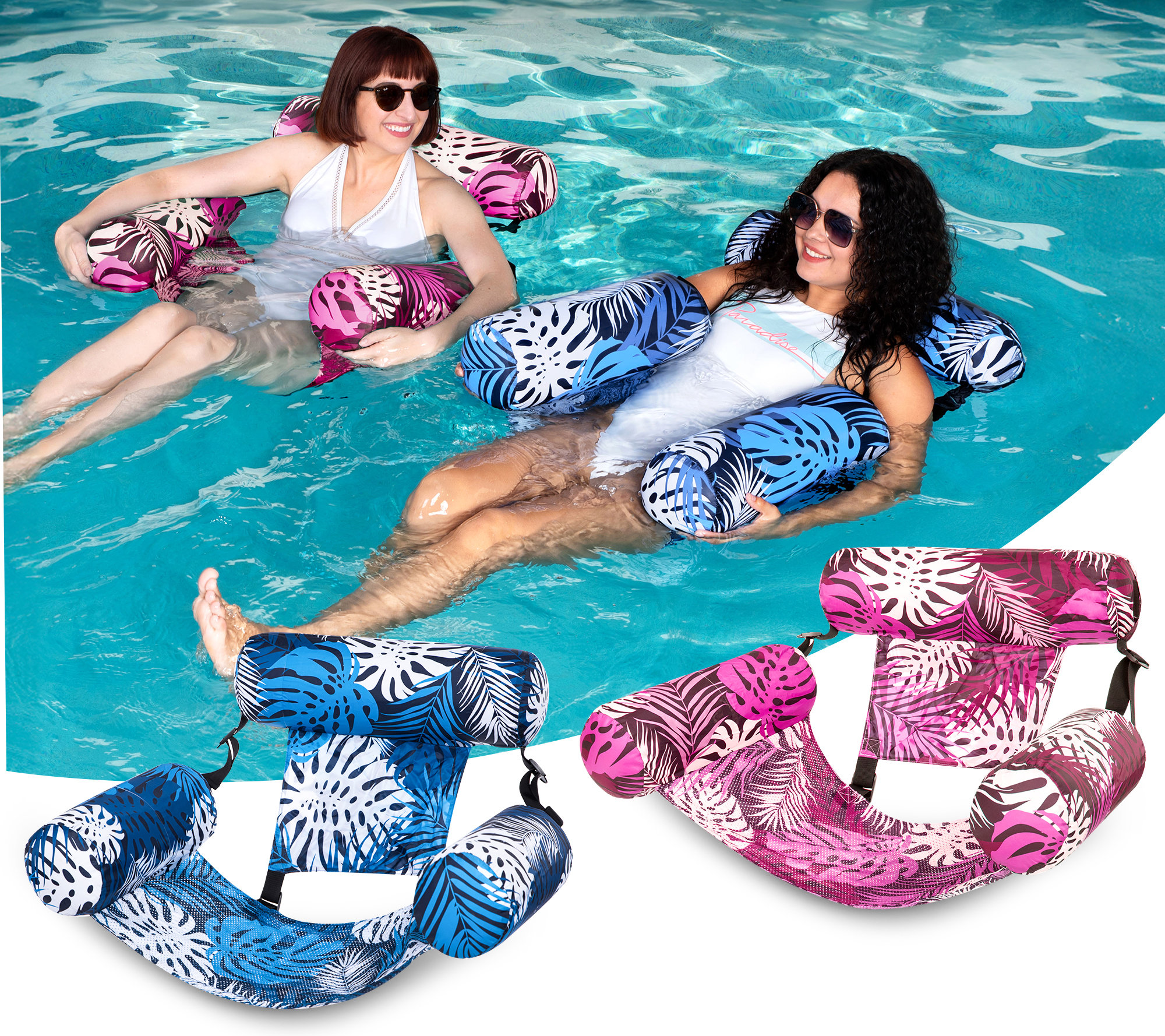 Sloosh 2 Packs Inflatable Pool Floating Lounge Chairs | Wayfair