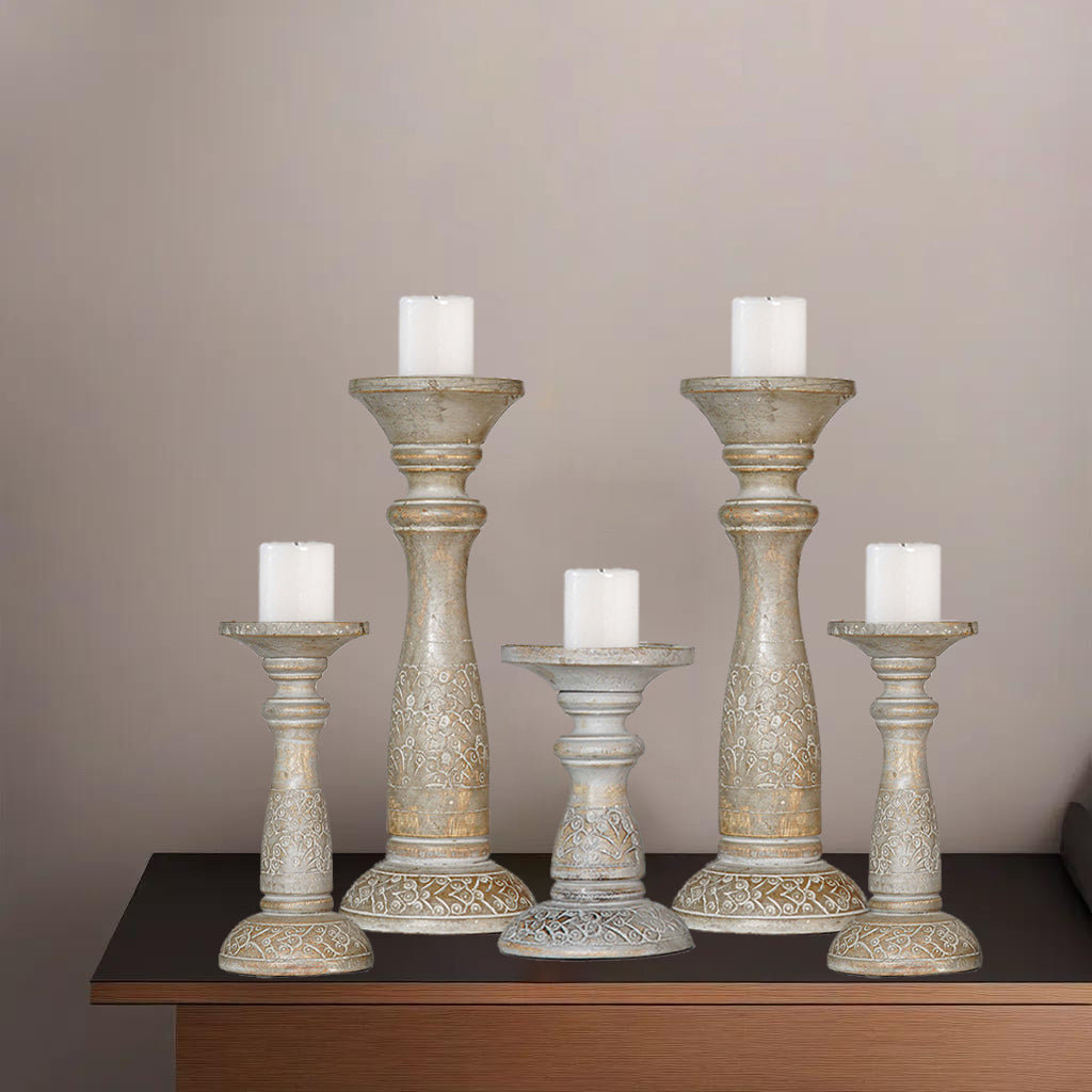 Ophelia & Co. 12'' H Wood Tabletop Pillar | Wayfair