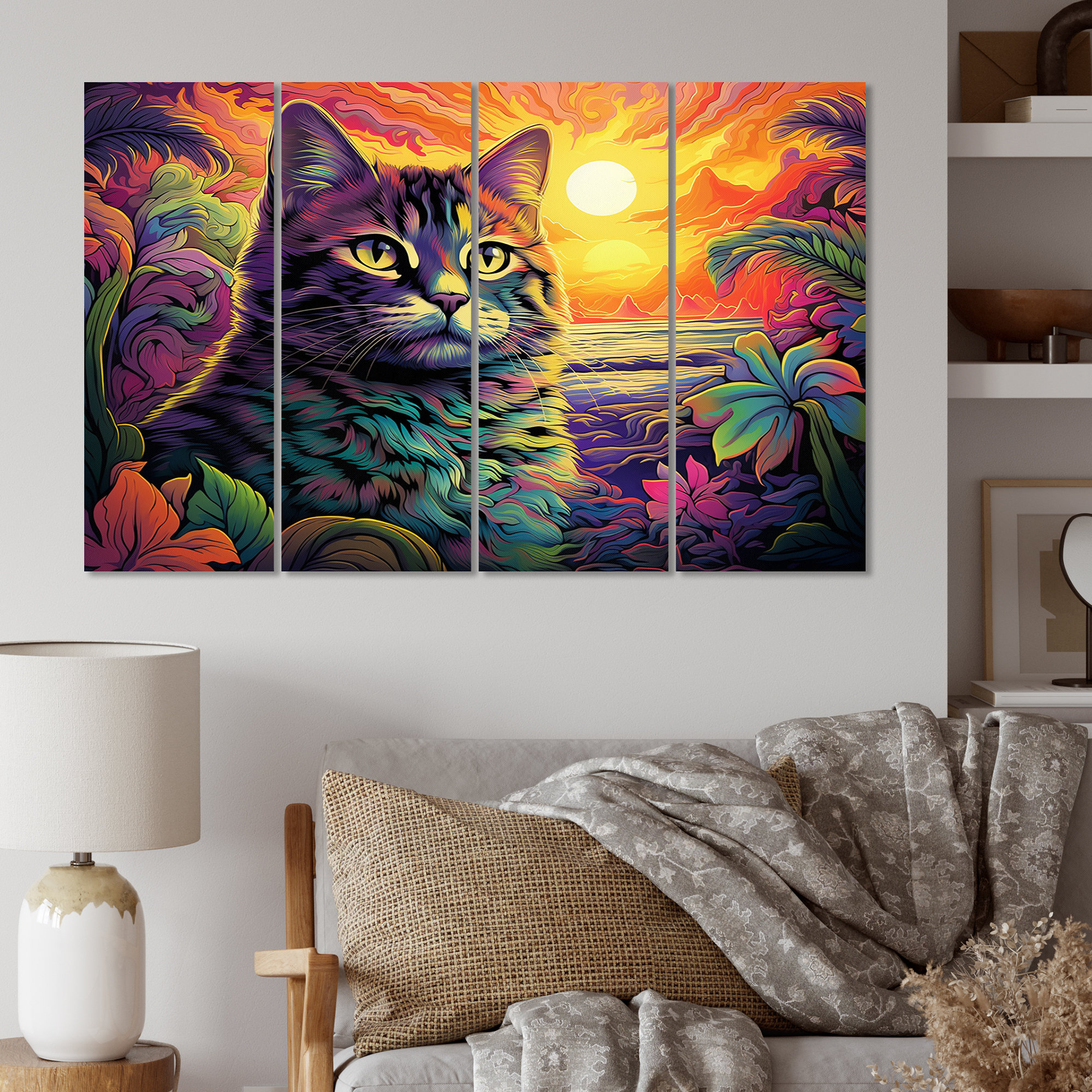 Winston Porter Magical Cat Grace III - Animals Cat Wall Decor - 4 ...