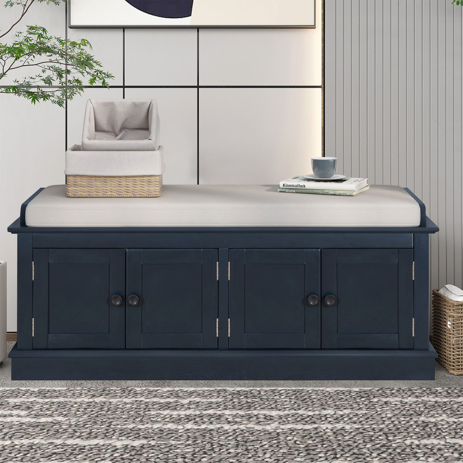 Wildon Home® Calena Cabinet Storage Bench - Wayfair Canada