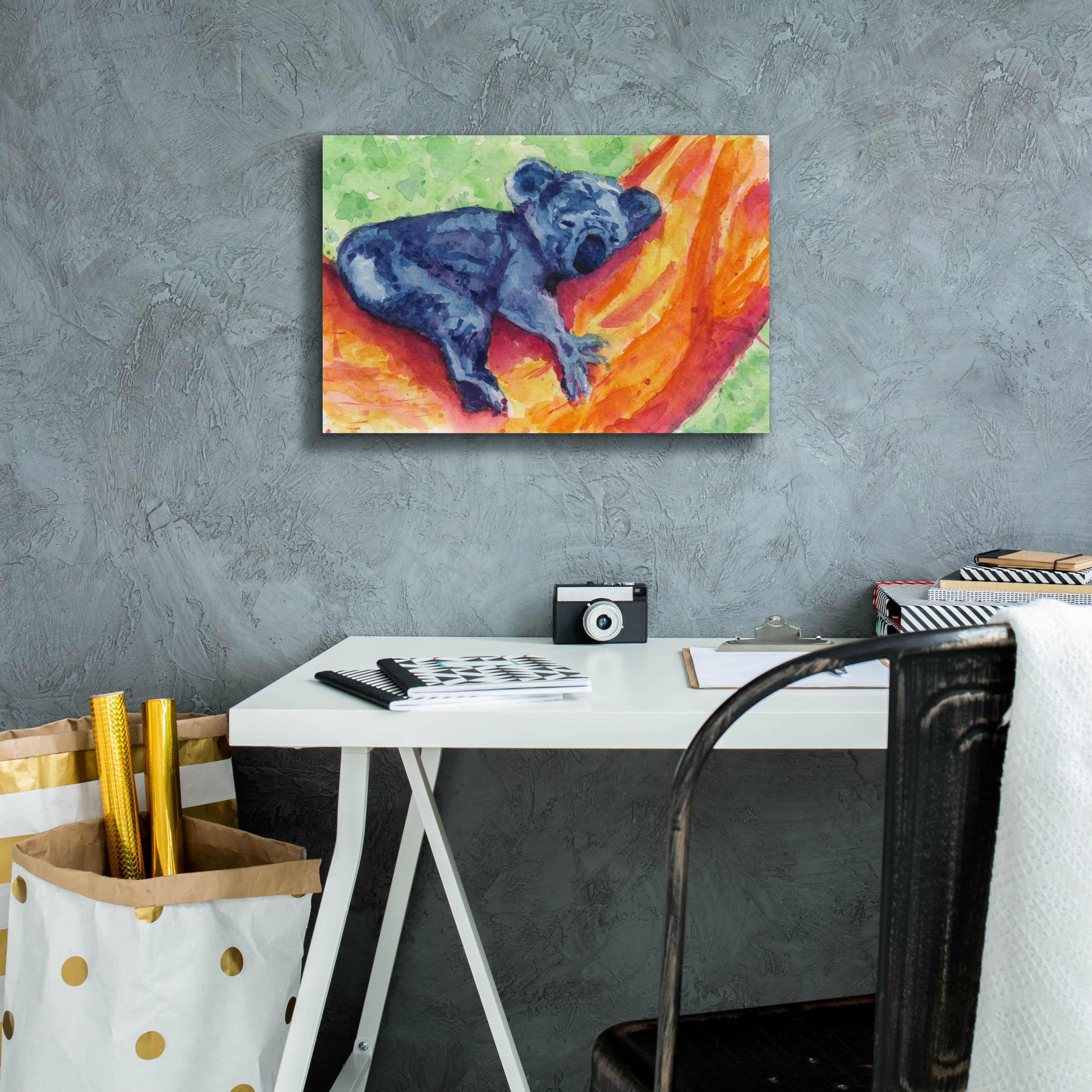 Epic Graffiti 'Sleepy Koala Cub' by Anika Goodhue Canvas Wall Art | Wayfair