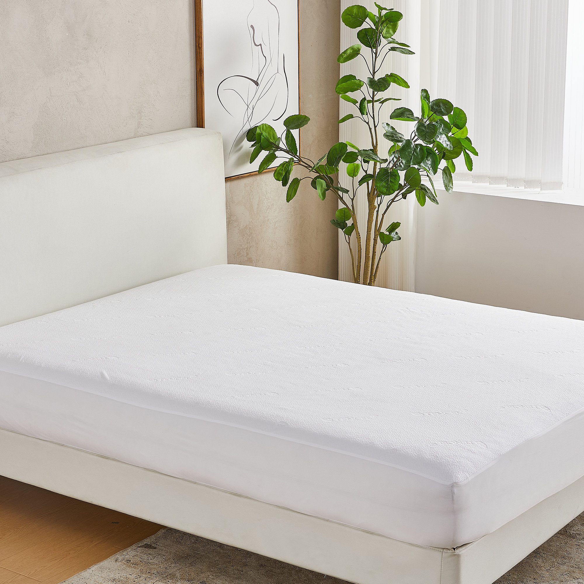 Alwyn Home TENCEL Lyocell Fibers Waterproof Fitted Mattress Protector ...