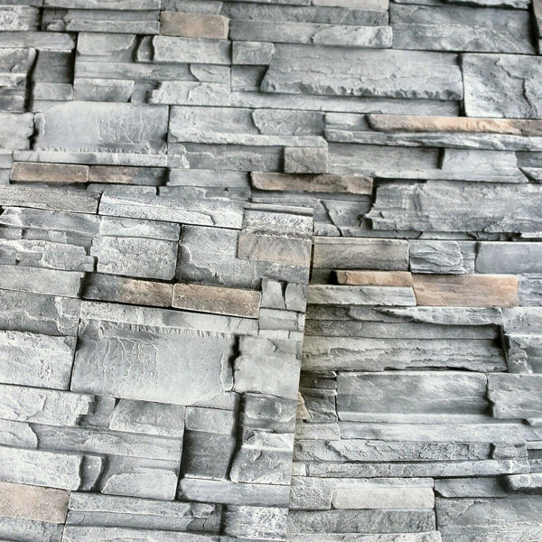 Borough Wharf Adian Slate Wall Grey Realistic Stone Adian Paper 10m x ...