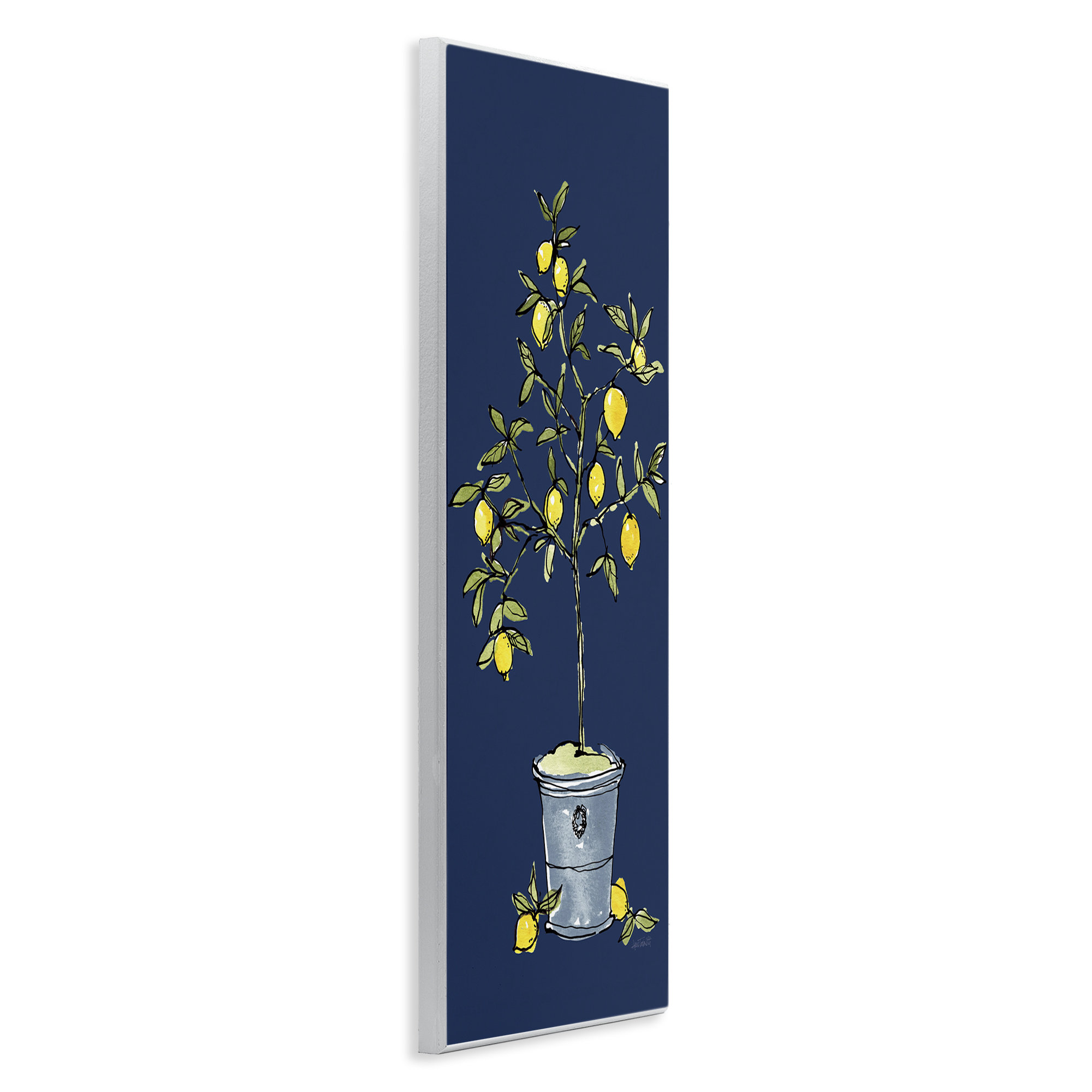 Stupell Industries Citron Lemon Plant Wall Plaque Art by Anne Tavoletti ...