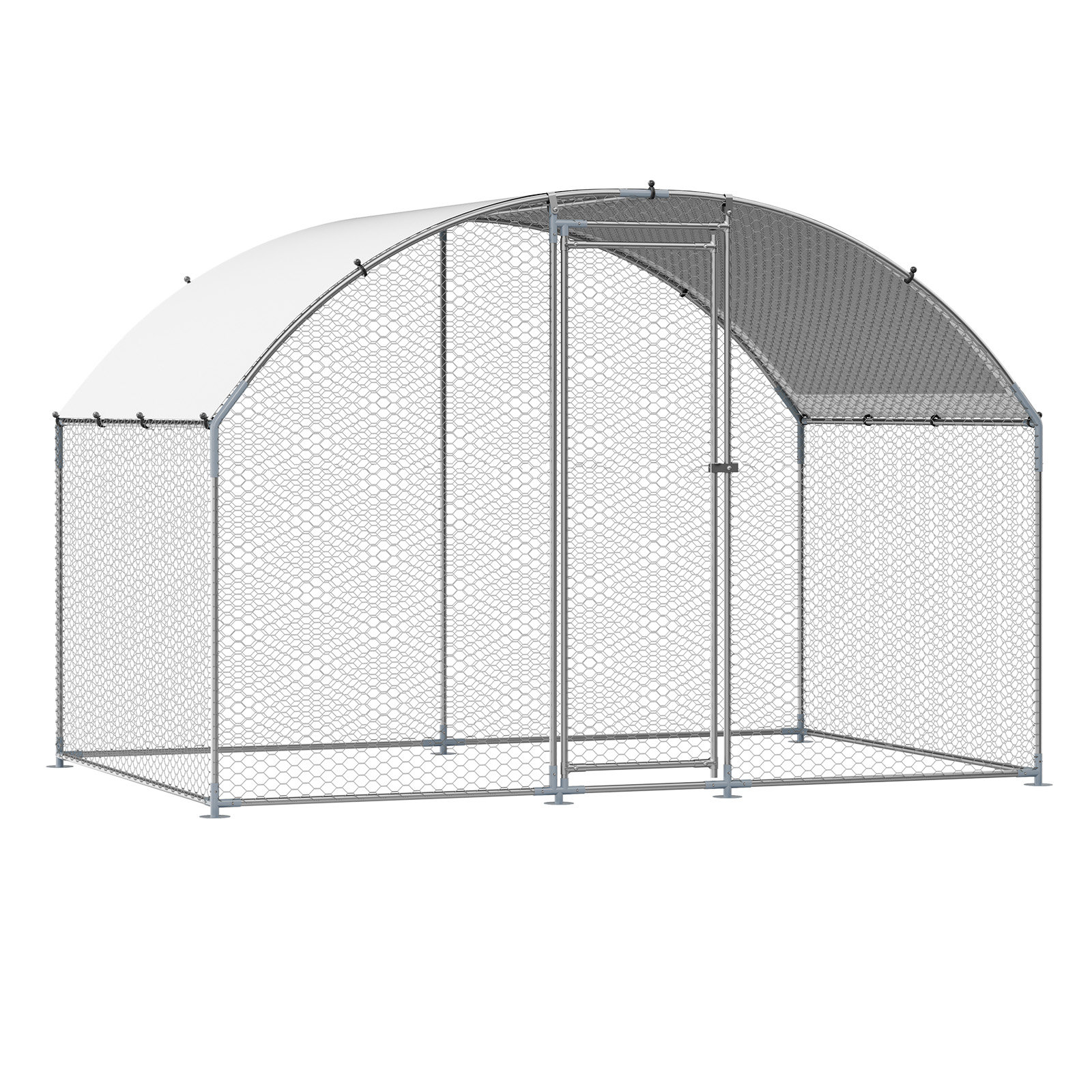 Tucker Murphy Pet™ Metal Chicken Coop 9.8x6.5x6.5ft Walk-in Chicken Run ...