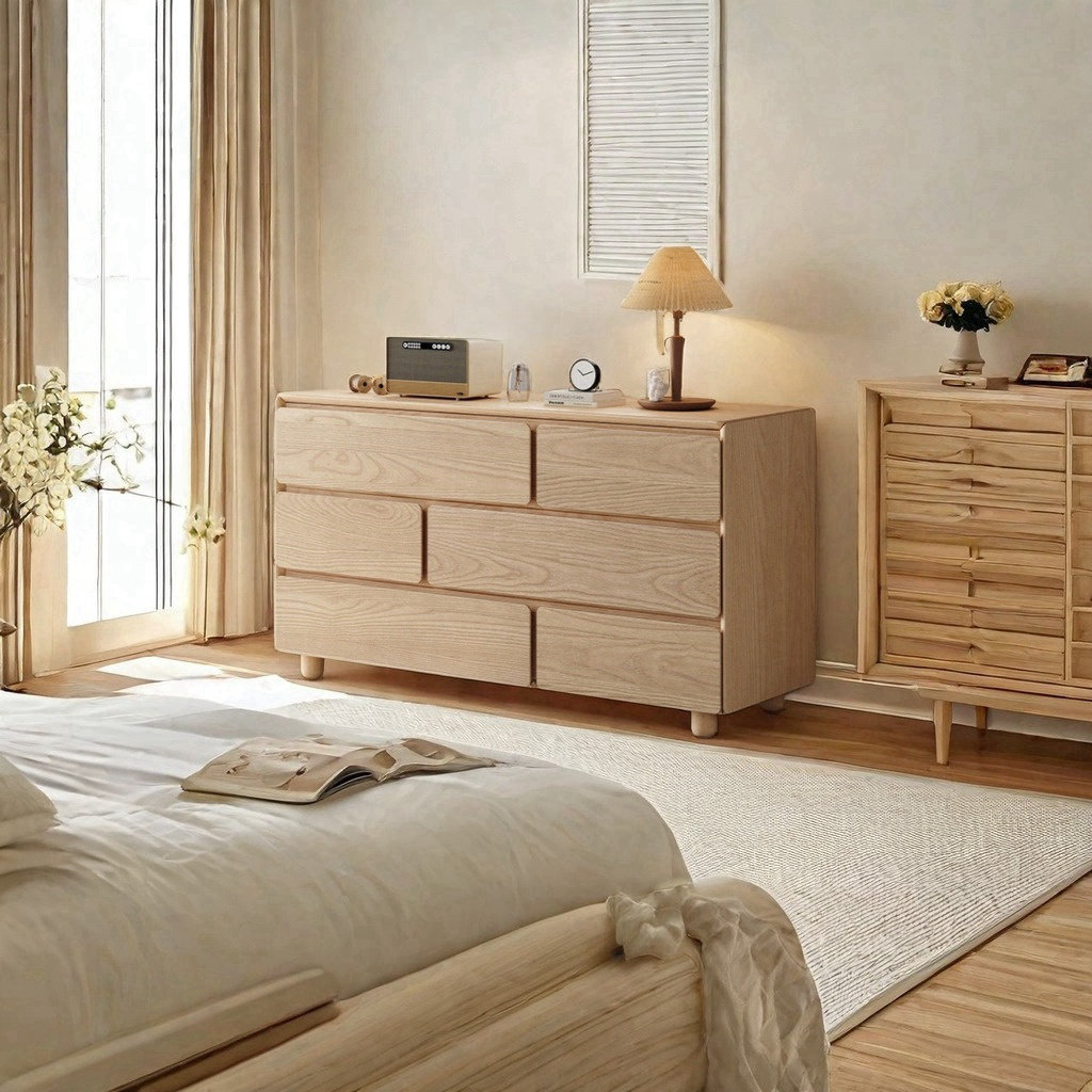 Dream cabinet Modern Log Style Solid Wood Entrance Cabinet Solid Wood ...