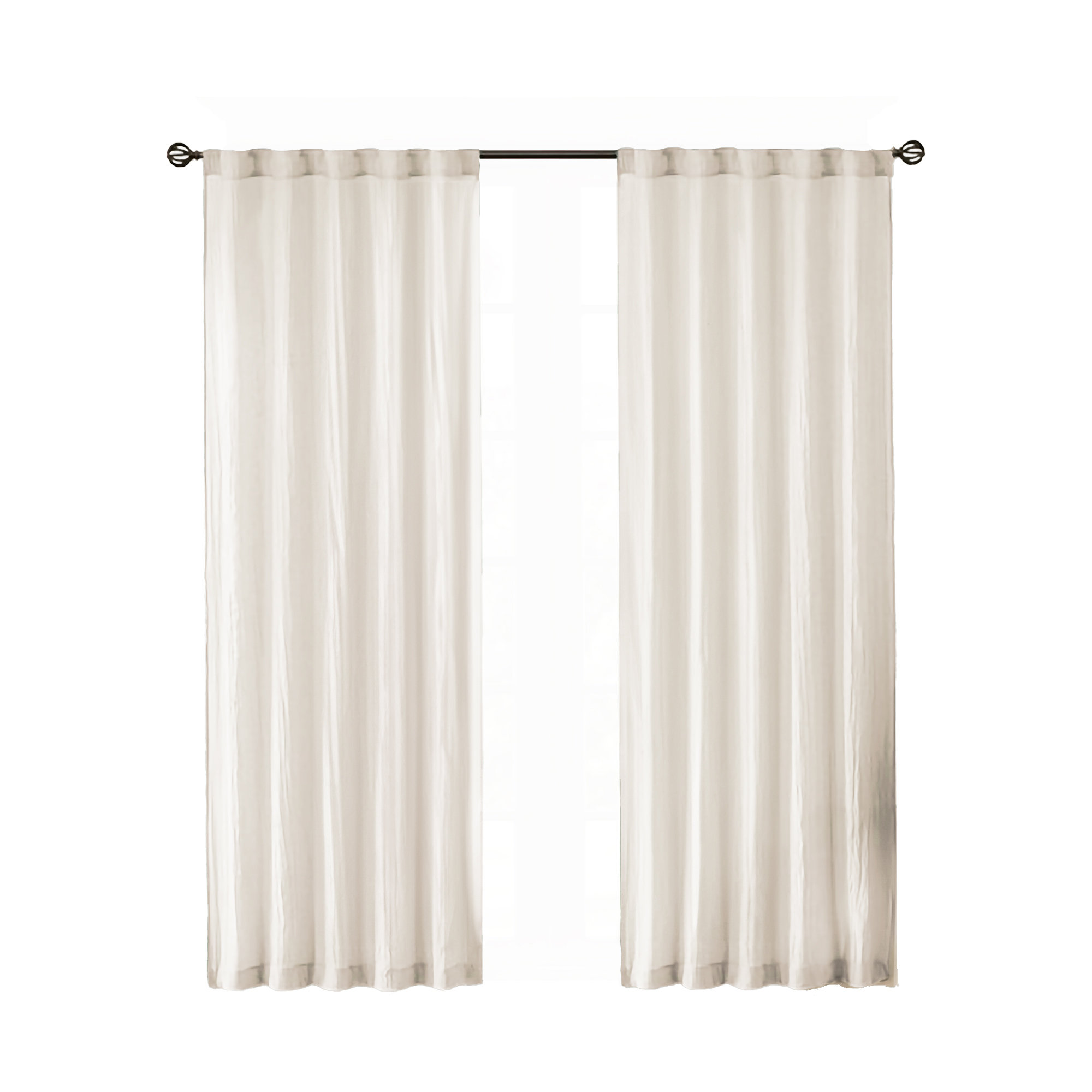 Latitude Run® Gayle Contemporary Lightweight Crushed Sheer Window Panel ...