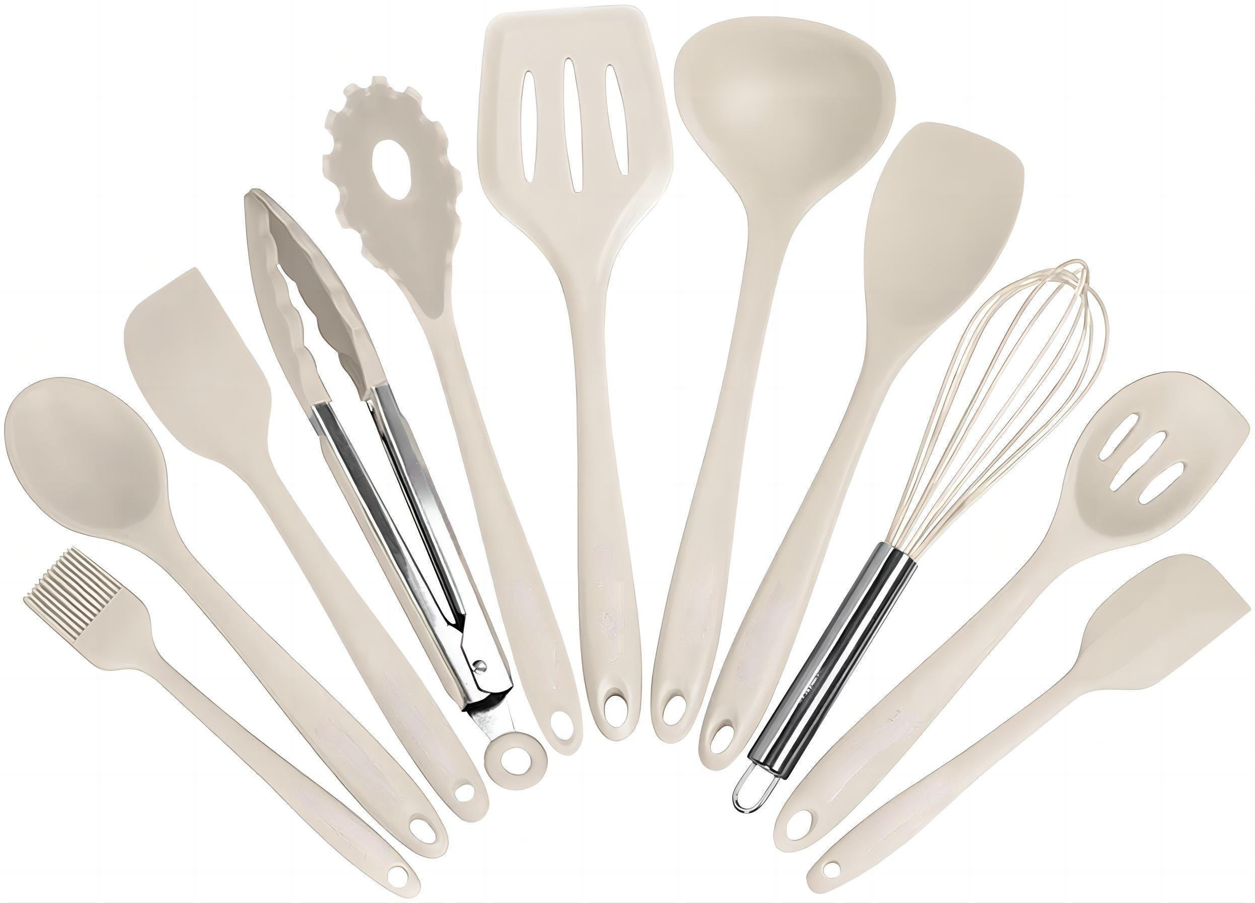 ColorLife Kitchen Utensil Set - 11 Cooking Utensils - Colorful Silicone ...