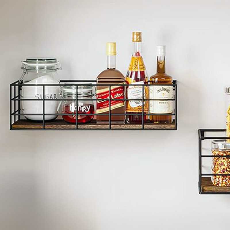 17 Stories Hanging Floating Shelves,4 Sets of Wall Mounted Shelves for ...