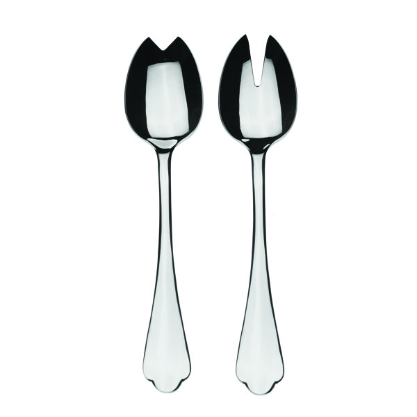 Salad Servers (Fork And Spoon) Dolce Vita Stainless Steel | Birch Lane