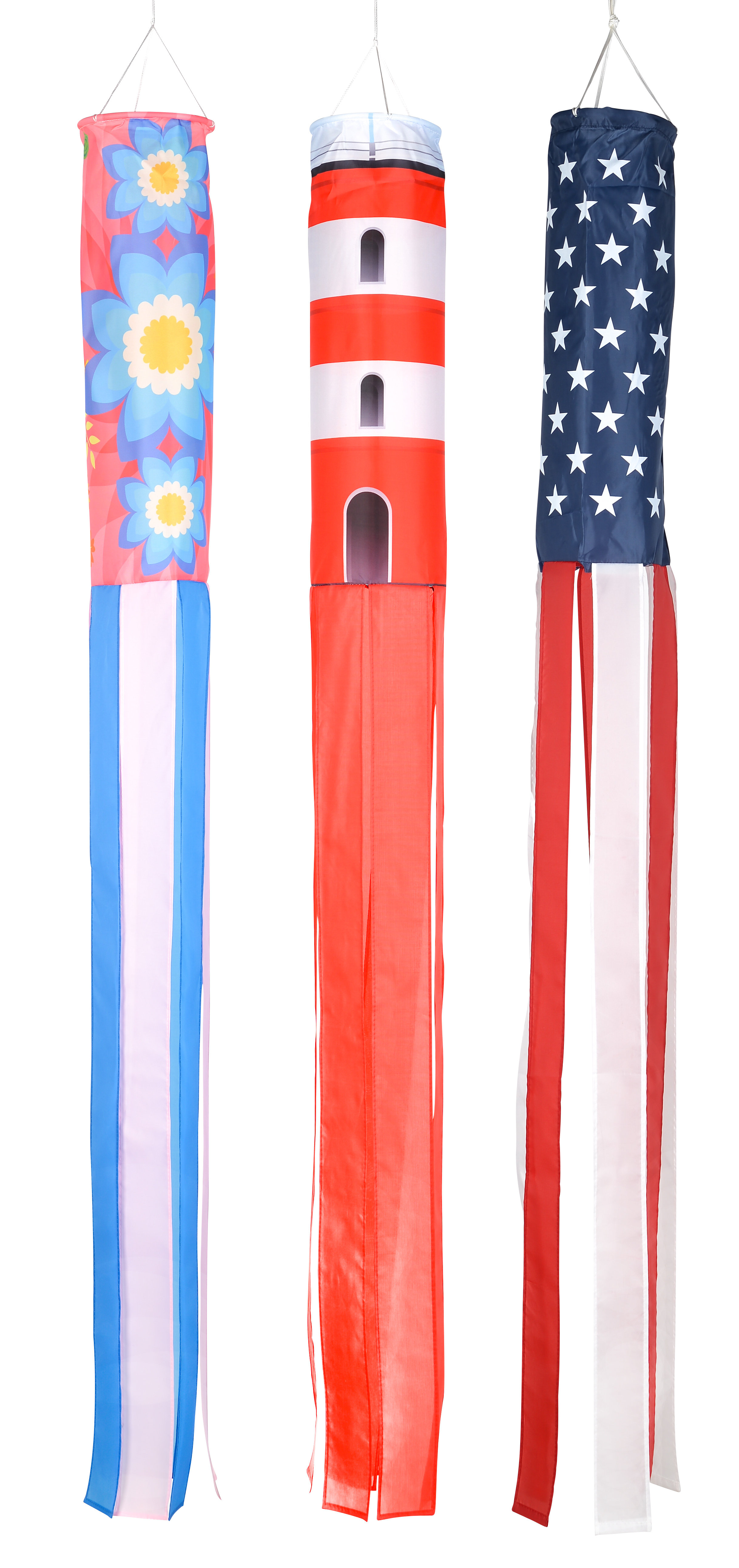 Trinx 3 Piece Summer Season 2-Sided Windsock Set & Reviews | Wayfair