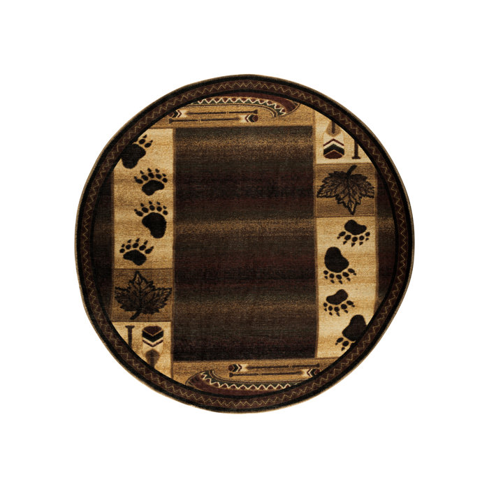 Union Rustic Machine Washable Area Rug Animal Print Machine Woven in ...