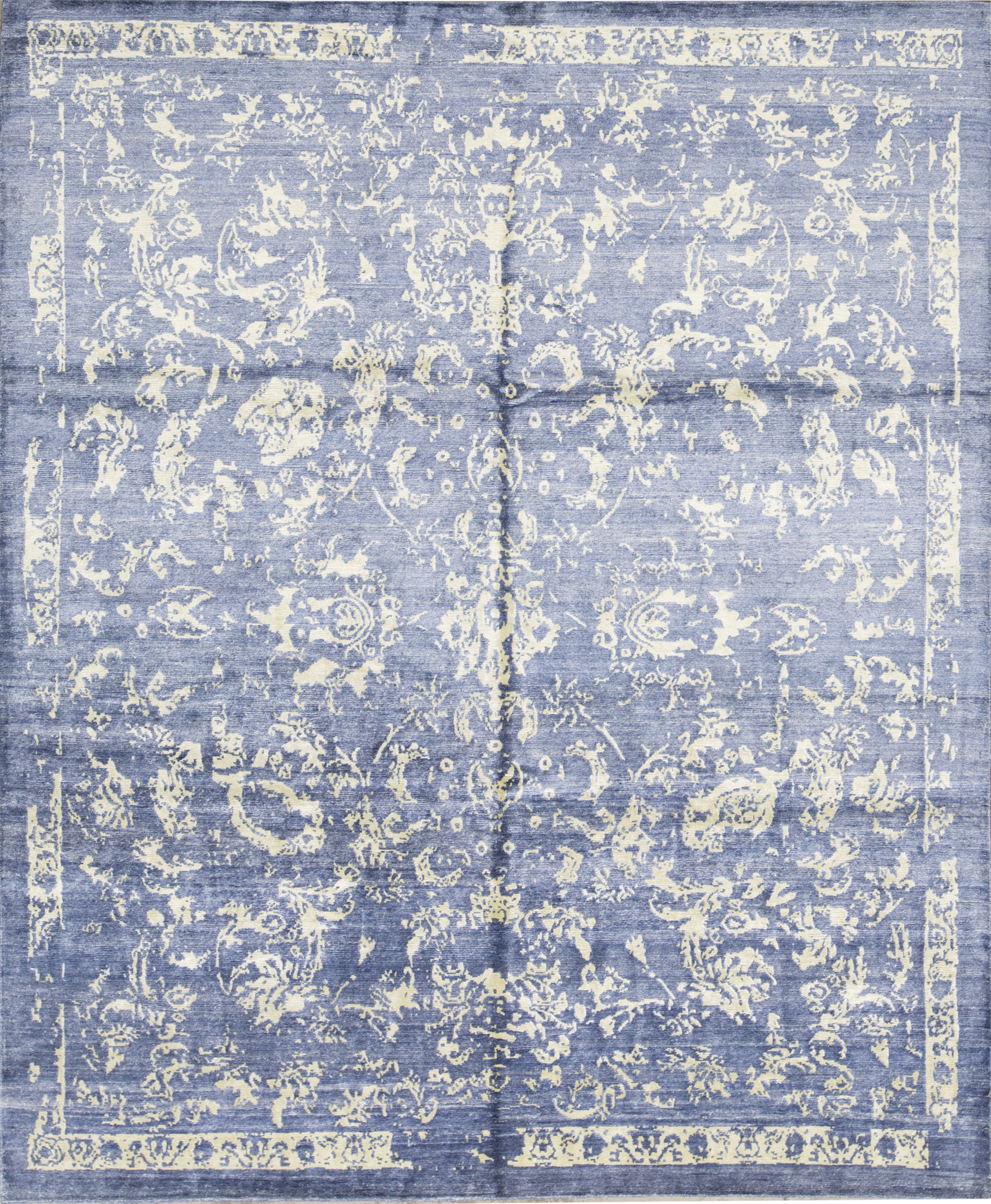 Bokara Rug Co., Inc. Hand-Knotted High-Quality Dark Blue and Gold Area ...