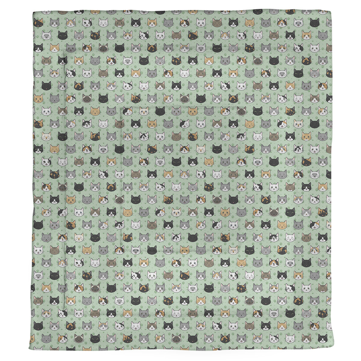 ArtVerse Katelyn Elizabeth Kitty Cat Single Reversible Comforter ...
