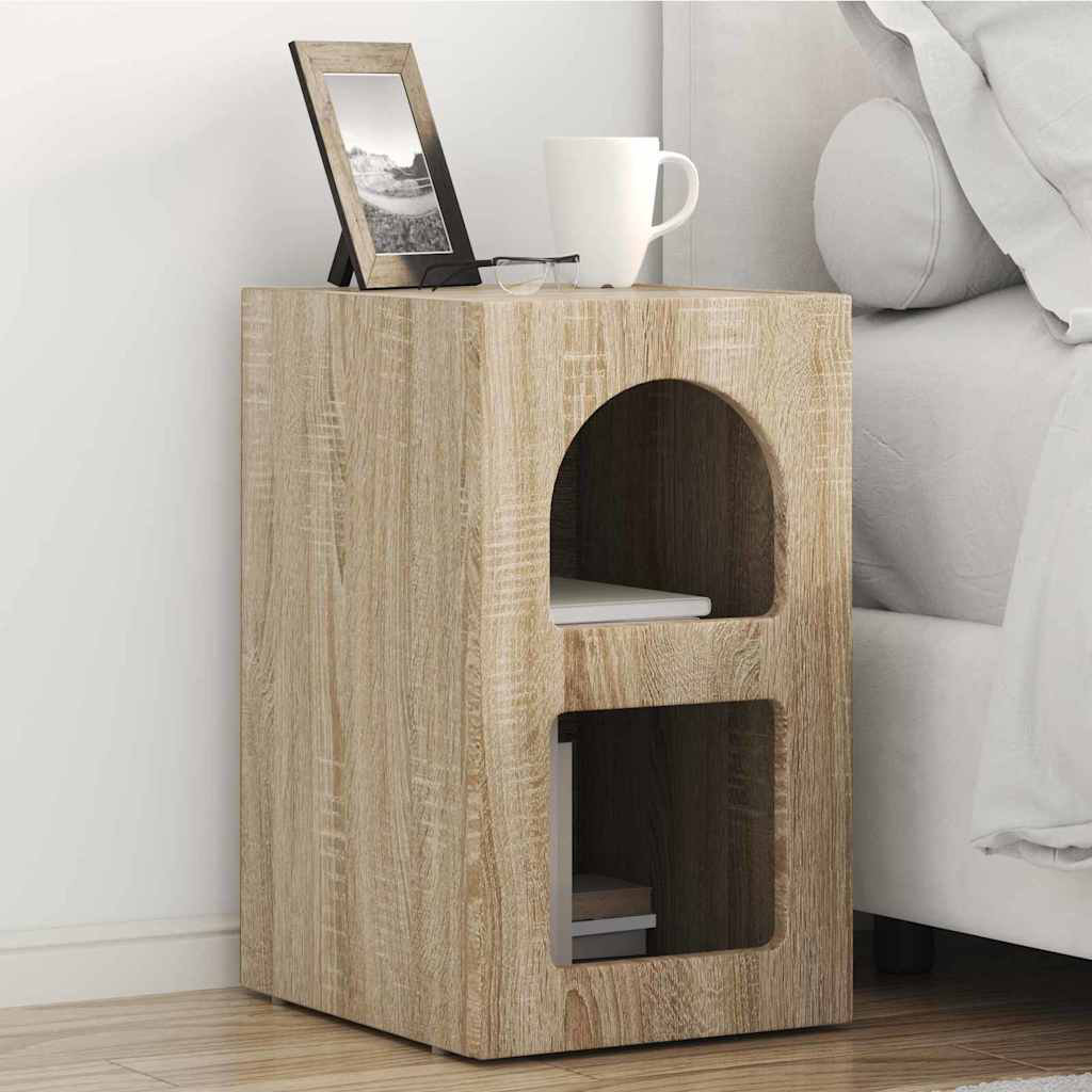 East Urban Home Bedside Table Sonoma Oak 29.5 X 35 X 50 Cm Engineered Wood | Wayfair.co.uk