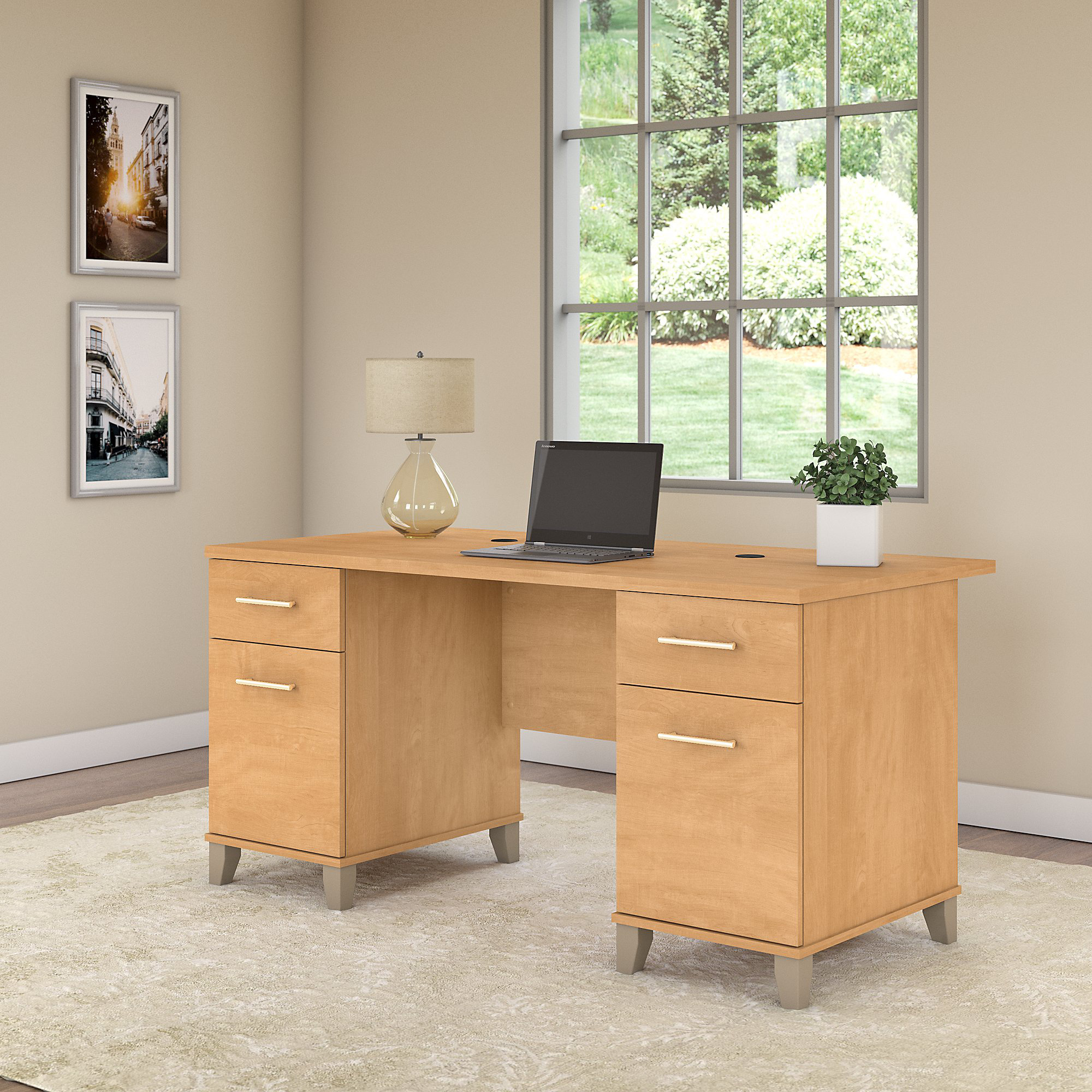 Inbox Zero Kaionna Executive Desk & Reviews | Wayfair