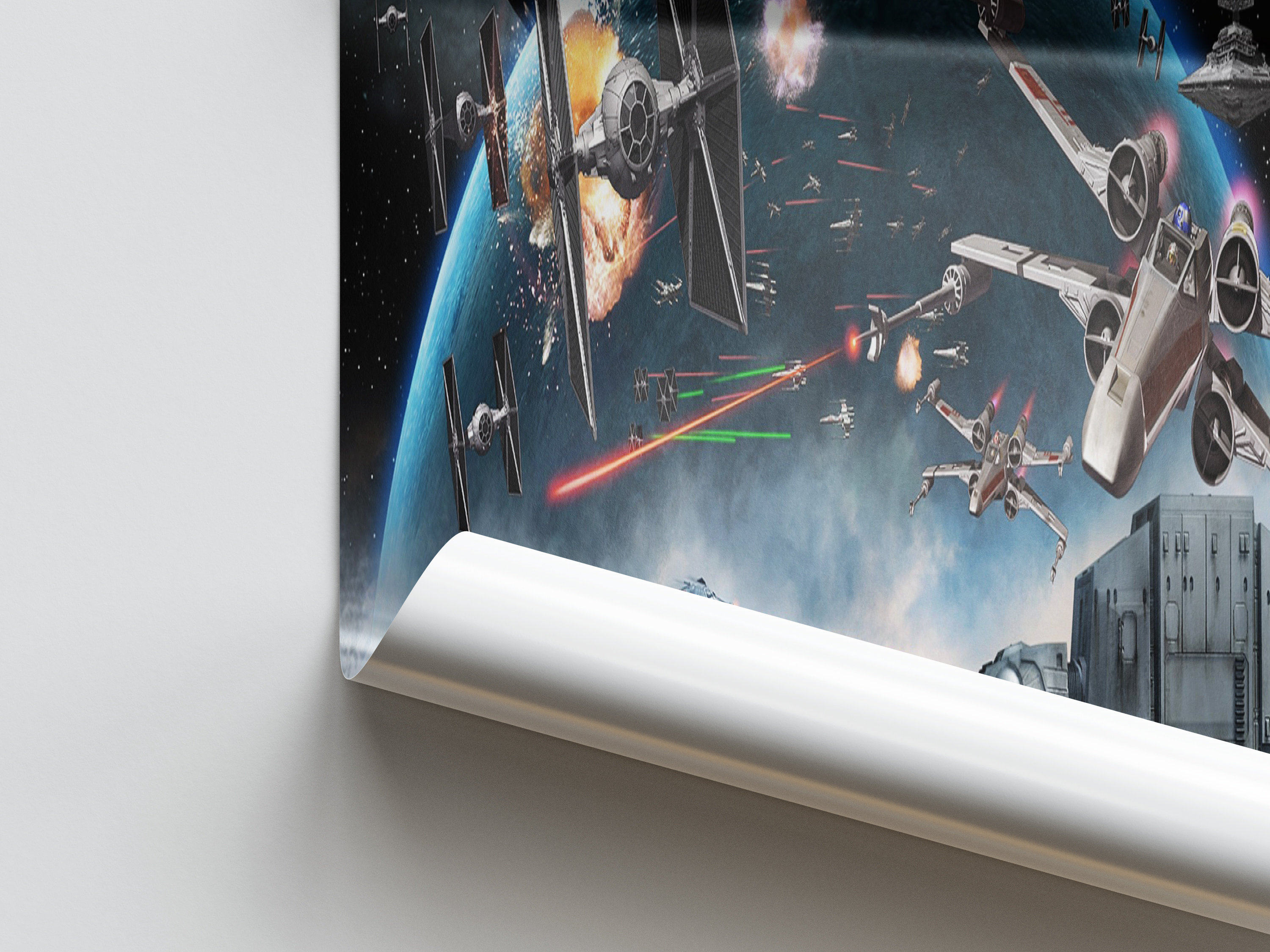 Trinx Star Wars Space Battle, Contemporary Canvas, Star Wars Wall Art ...
