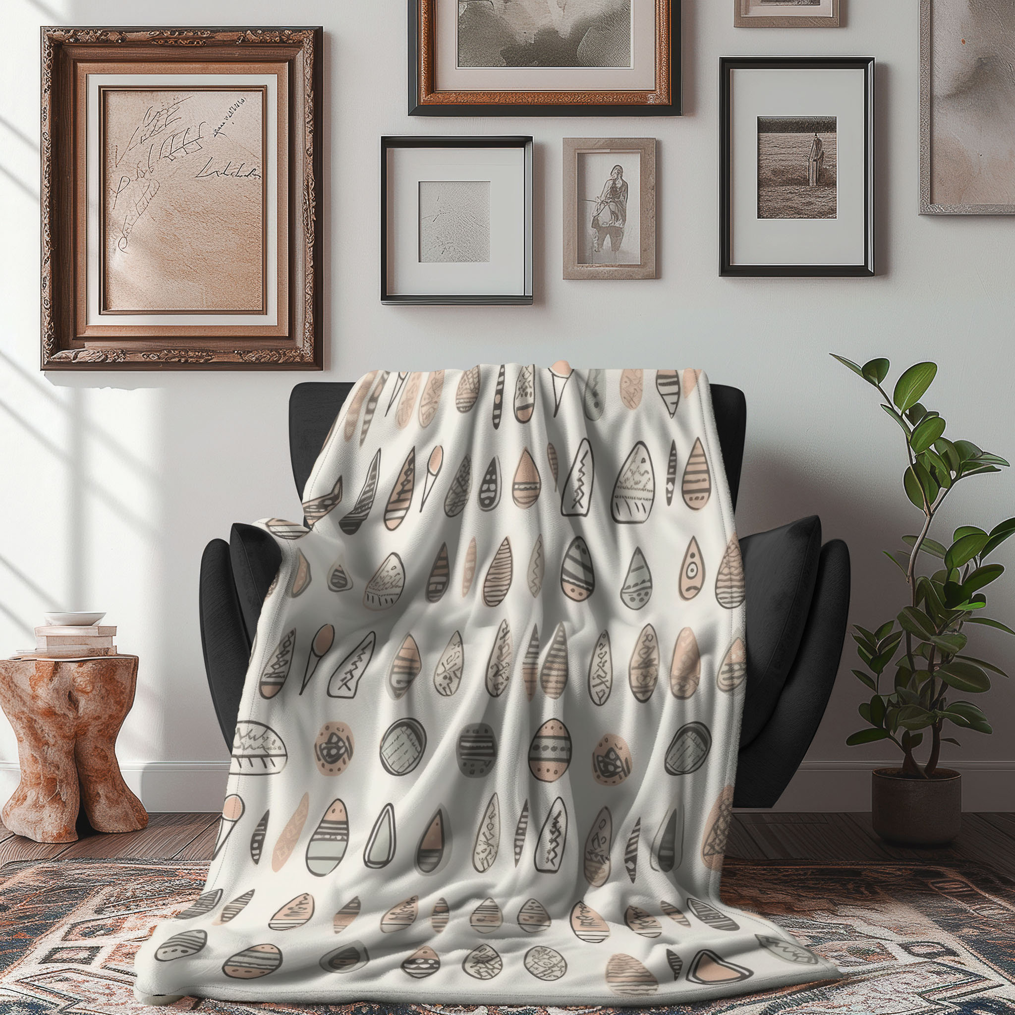 MentionedYou Stone Print - 1 Piece Blanket | Wayfair