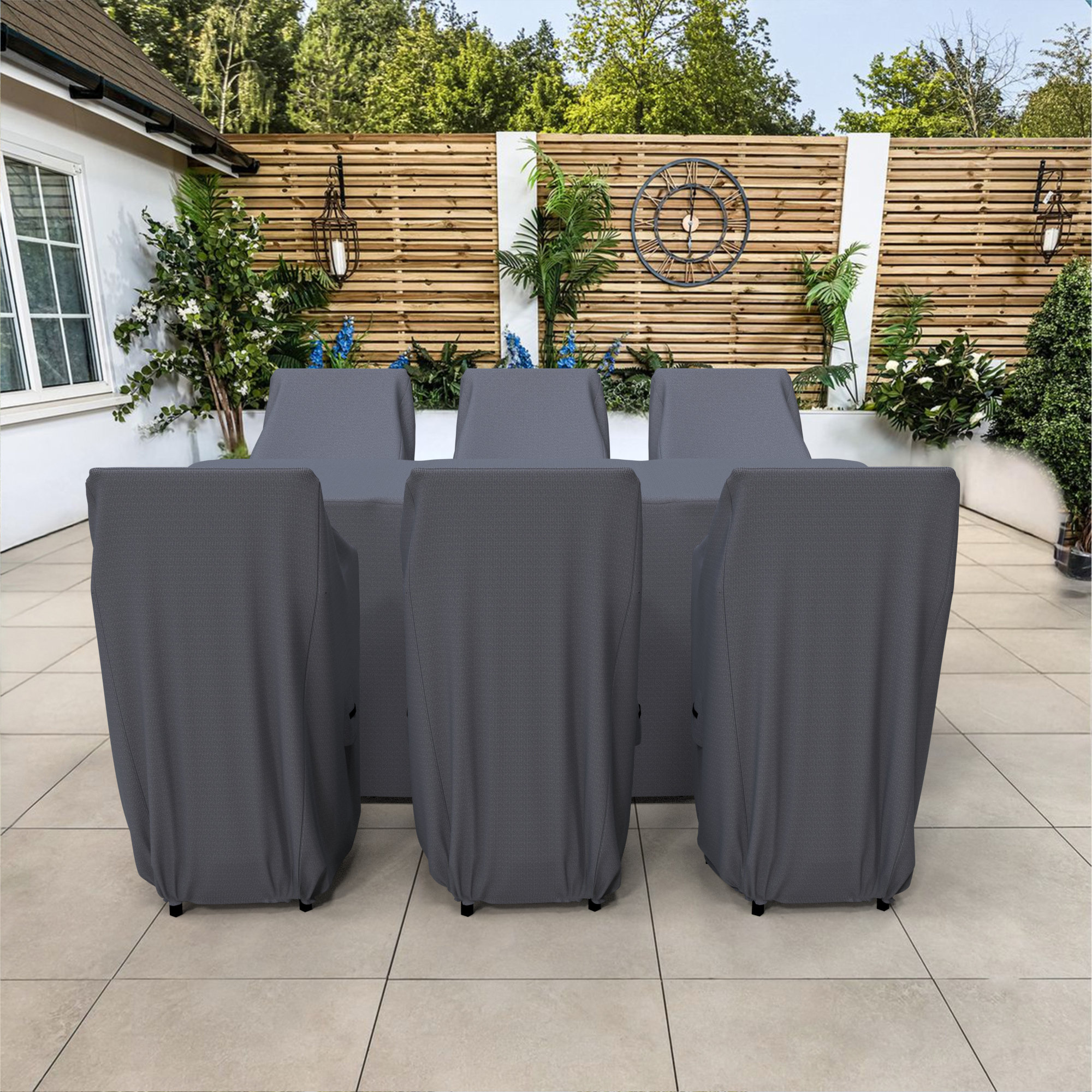 Freeport Park® Kingery 9-Piece Square Outdoor Bistro Set Covers For 6 ...