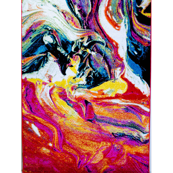 Wrought Studio Olgethorpe Abstract Multi-Colored Area Rug & Reviews ...