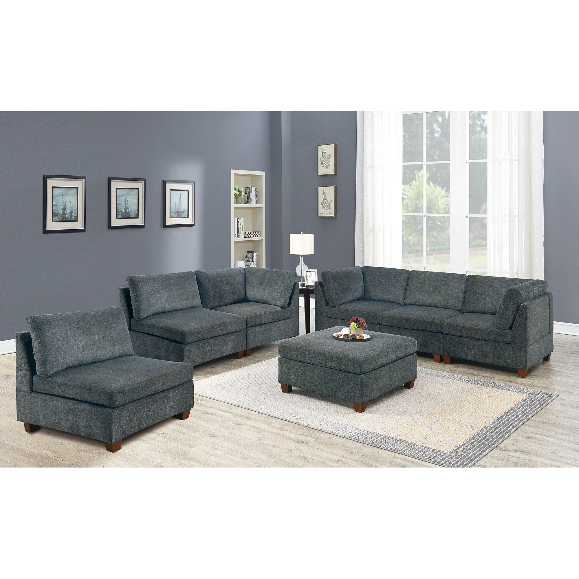 Latitude Run® Modular Sectional 7Pc Set Modular Sofa Set Couch 3X ...