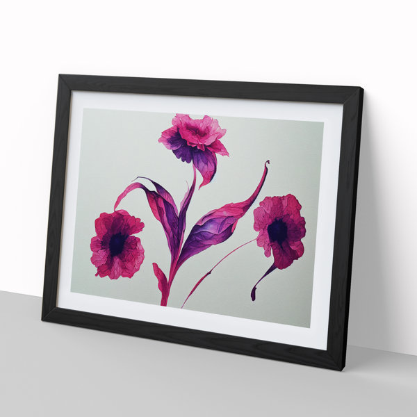 ClassicLiving Magical Watercolour Flowers - Picture Frame Painting ...