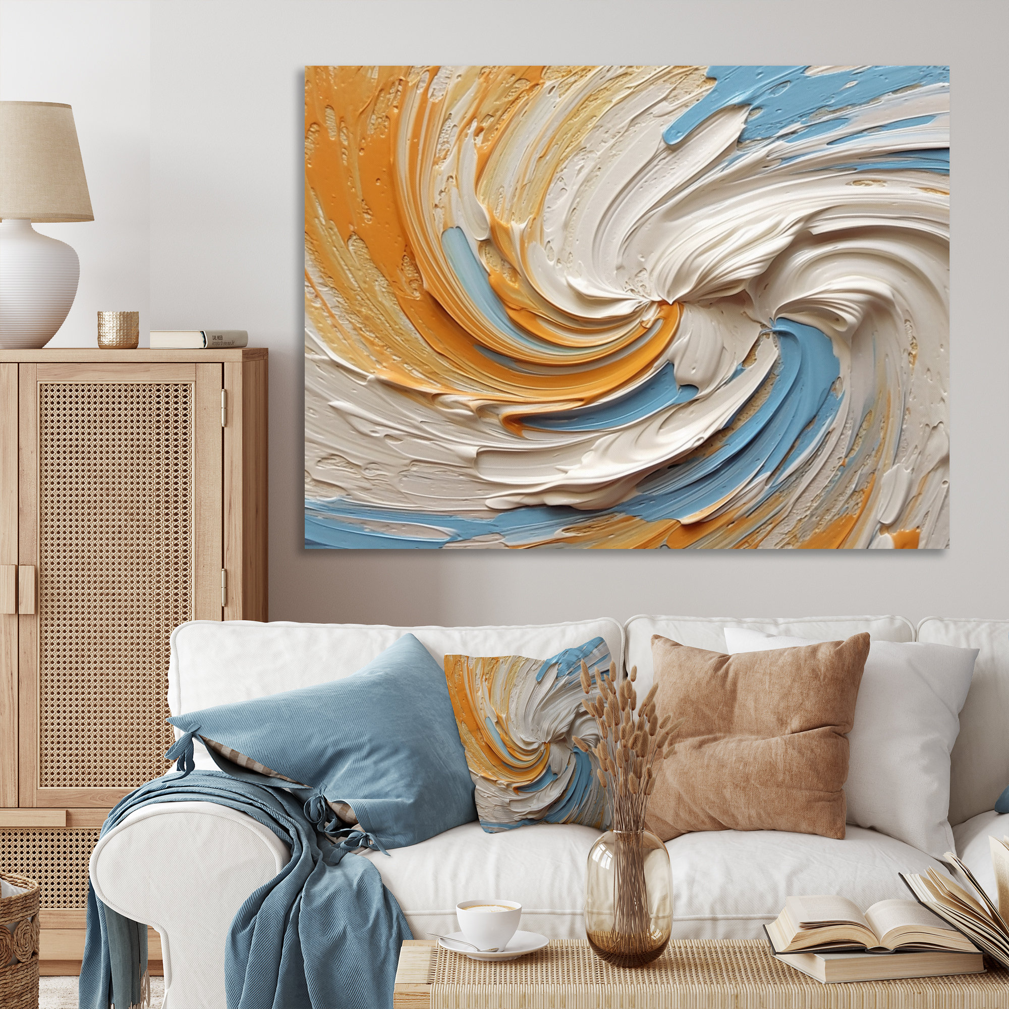 Ivy Bronx Gold Eternal Swirl III - Abstract Spirals Wall Art Living ...
