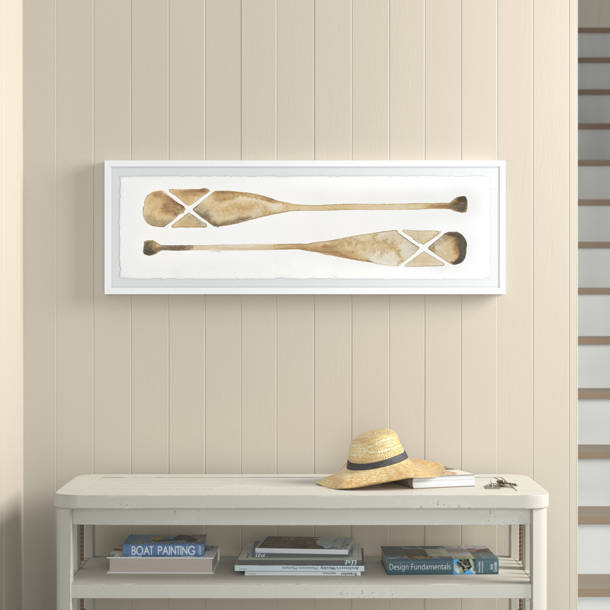 Marmont Hill Paddle Blues Framed On Paper Painting & Reviews | Wayfair