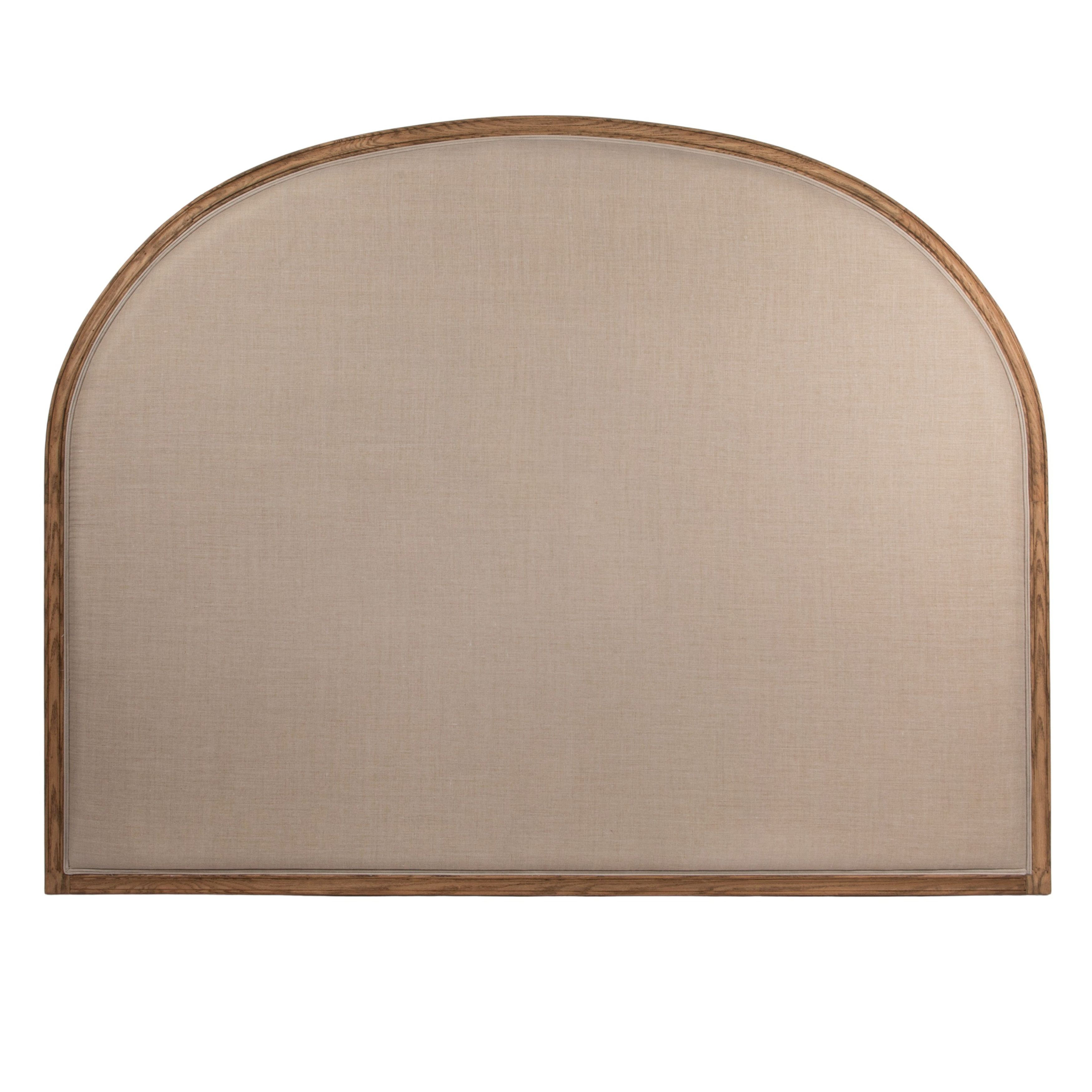 Rowena Interiors Oak & Linen Arch Queen Size Headboard | Wayfair