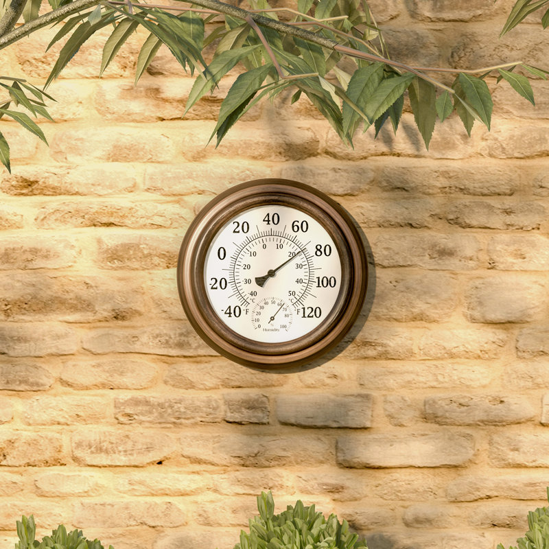 Pure Garden 8-Inch Wall Thermometer - Decorative Indoor and Outdoor ...