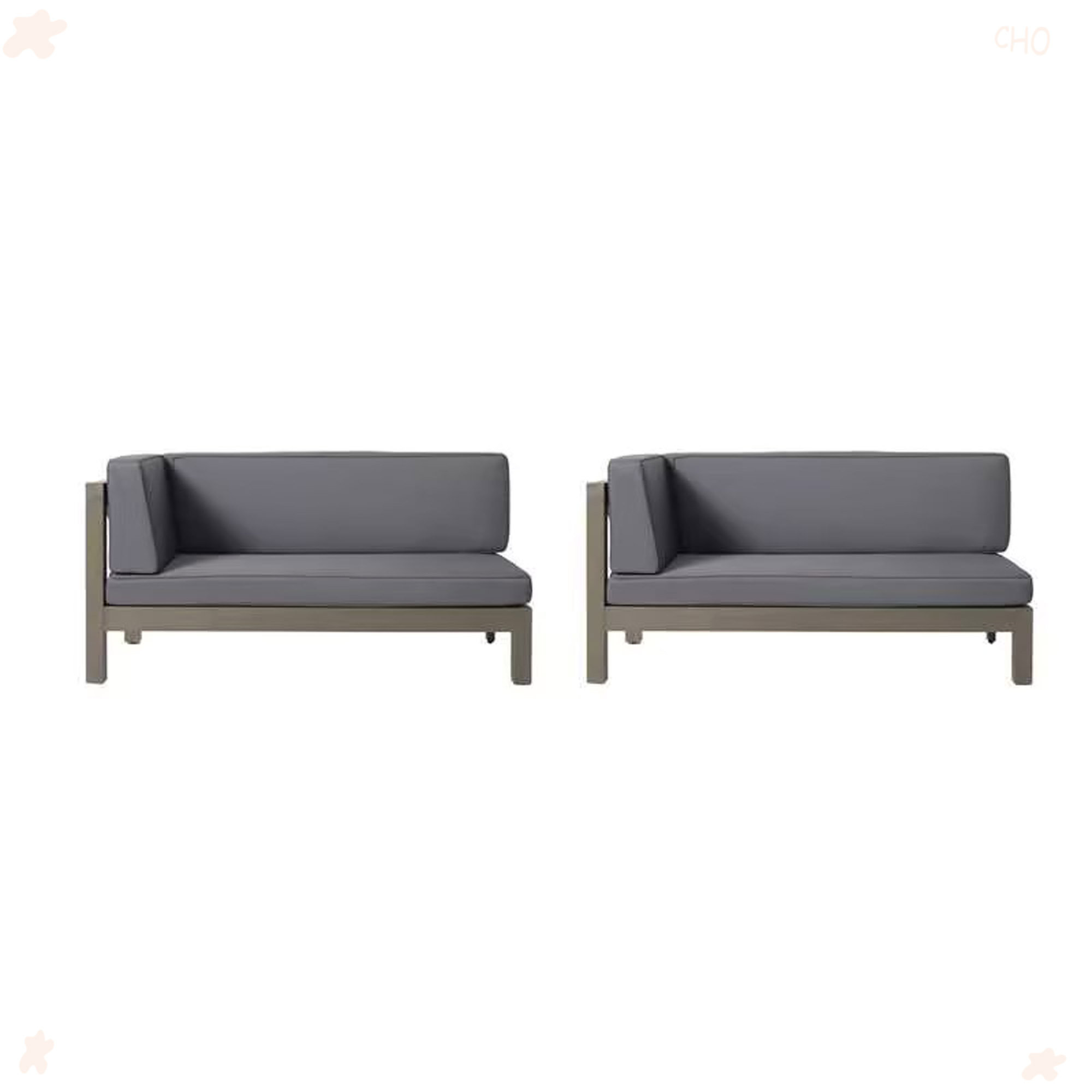 Gracie Oaks X-Back Left Corner Bench Of Set 2 | Wayfair