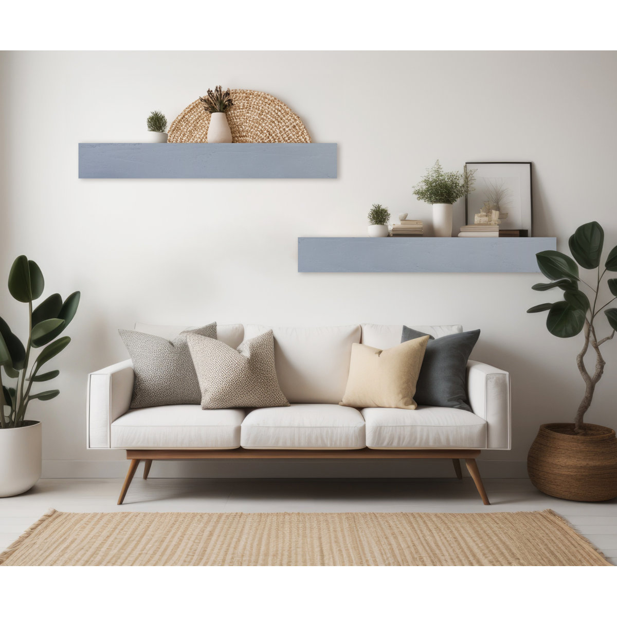 Rayne Mirrors Emerald Lee 2 Piece Oak Floating Shelf | Wayfair