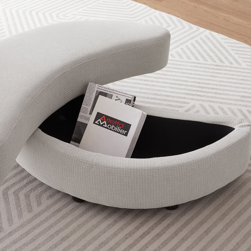 Brayden Studio® Dashton Upholstered Barrel Chair with Ottoman & Reviews ...