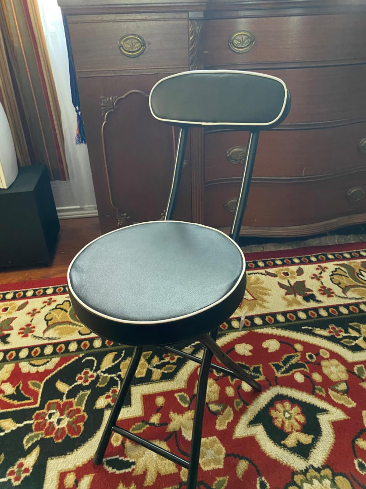 Latitude Run® Cushioned Padded Folding Stool,Thick Cushioned ...