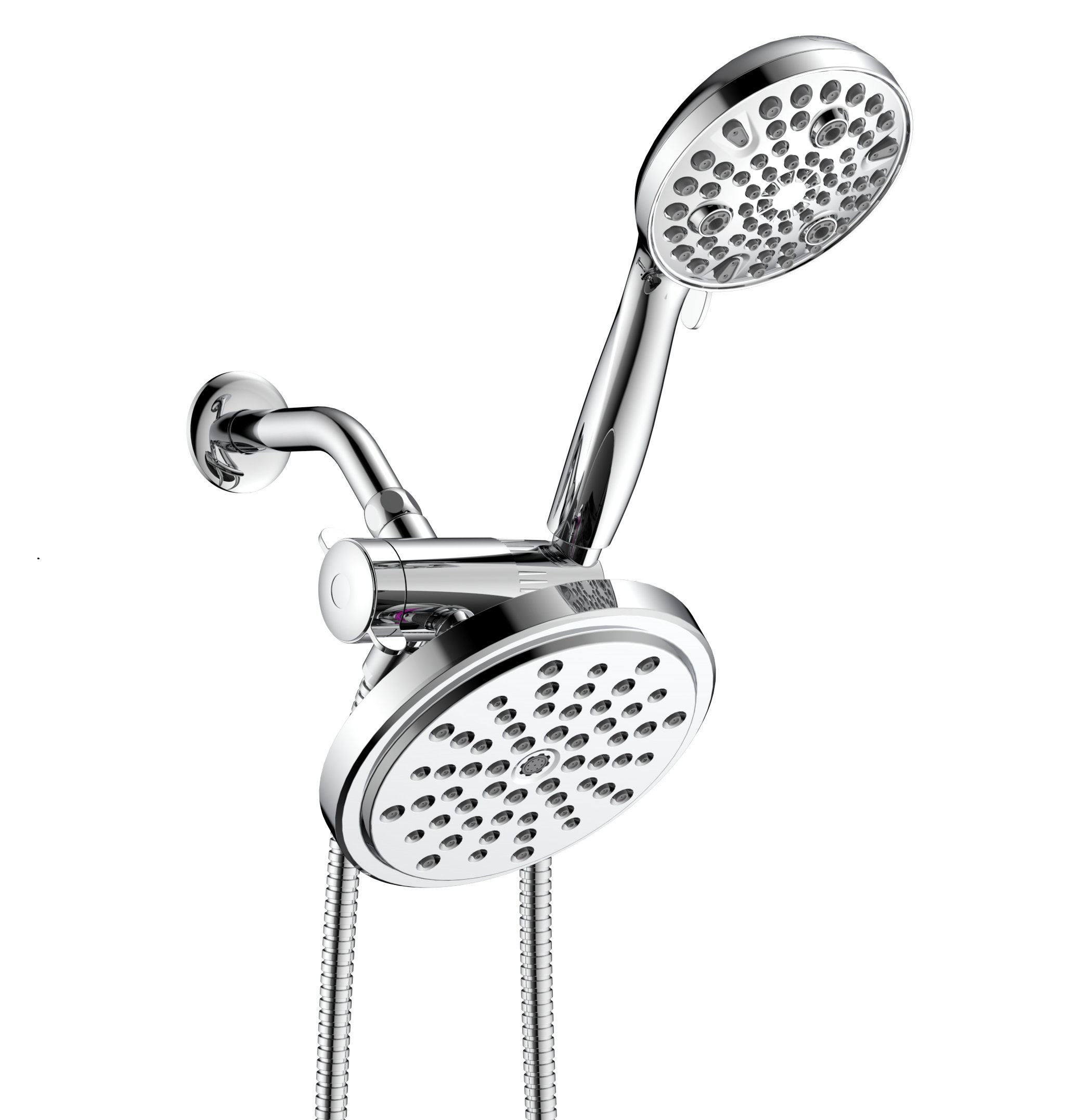 Ana Bath New 7" Rain Shower With Handheld Combo With 5-ft Shower Hose ...