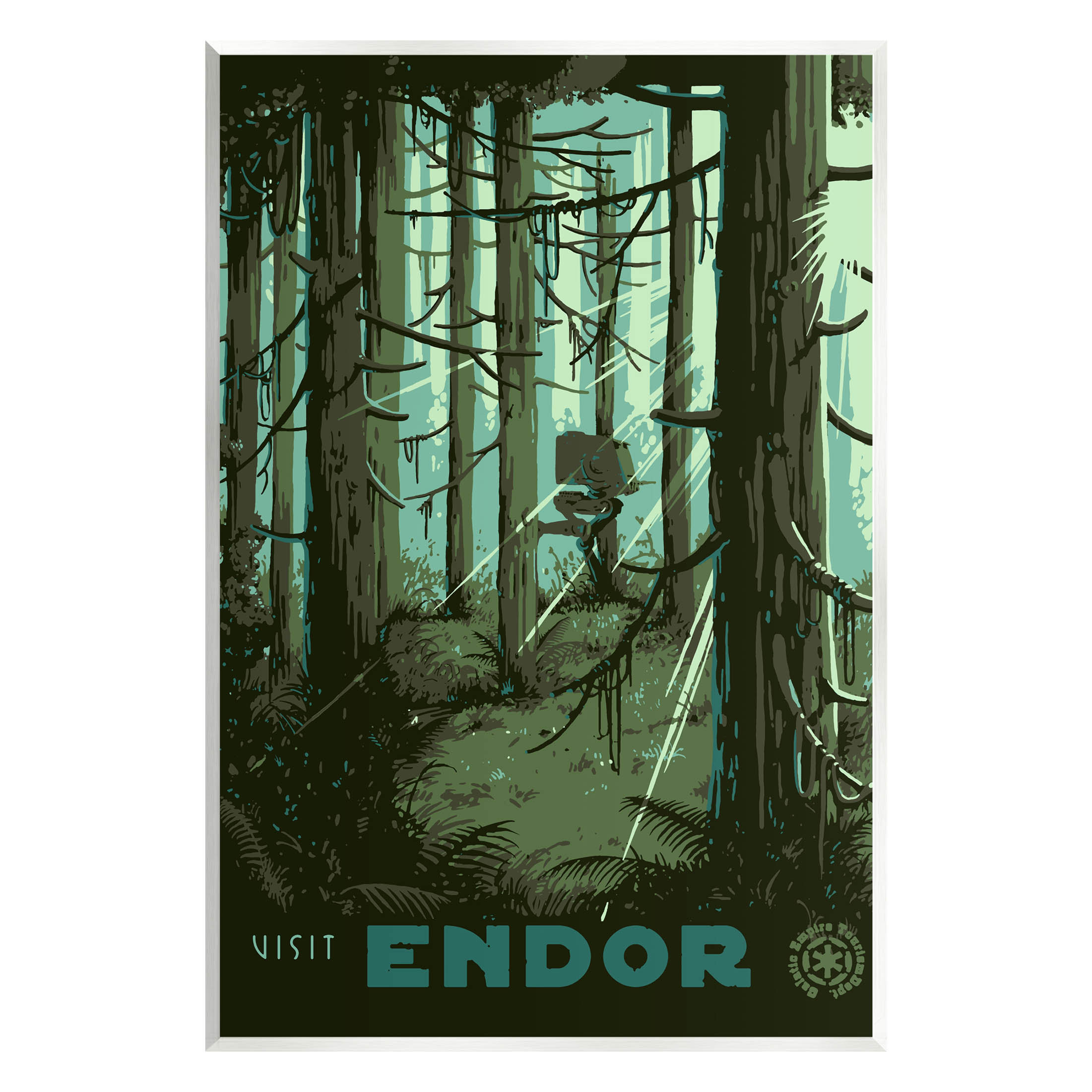 Stupell Industries Science Fiction Fantasy World Endor Wall Plaque Art ...