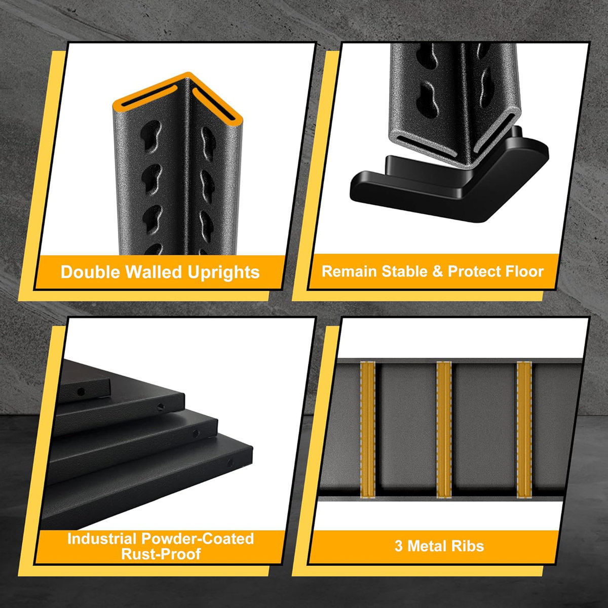 WFX Utility™ Heavy Duty 2-Tier Metal Garage Shelving Unit With 960LBS ...