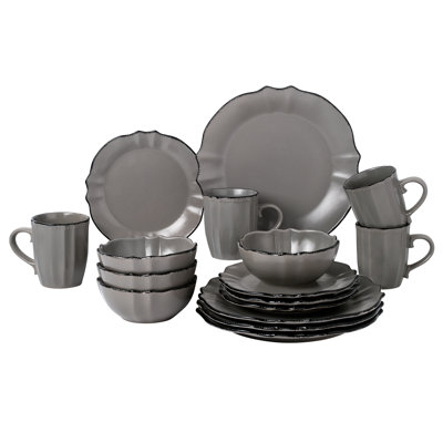Lorren Home Trends 16 Piece Porcelain China Dinnerware Set - Service ...