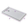 ANDVIN 60" X 32" Acrylic White Single-Threshold Shower Base by Left or ...