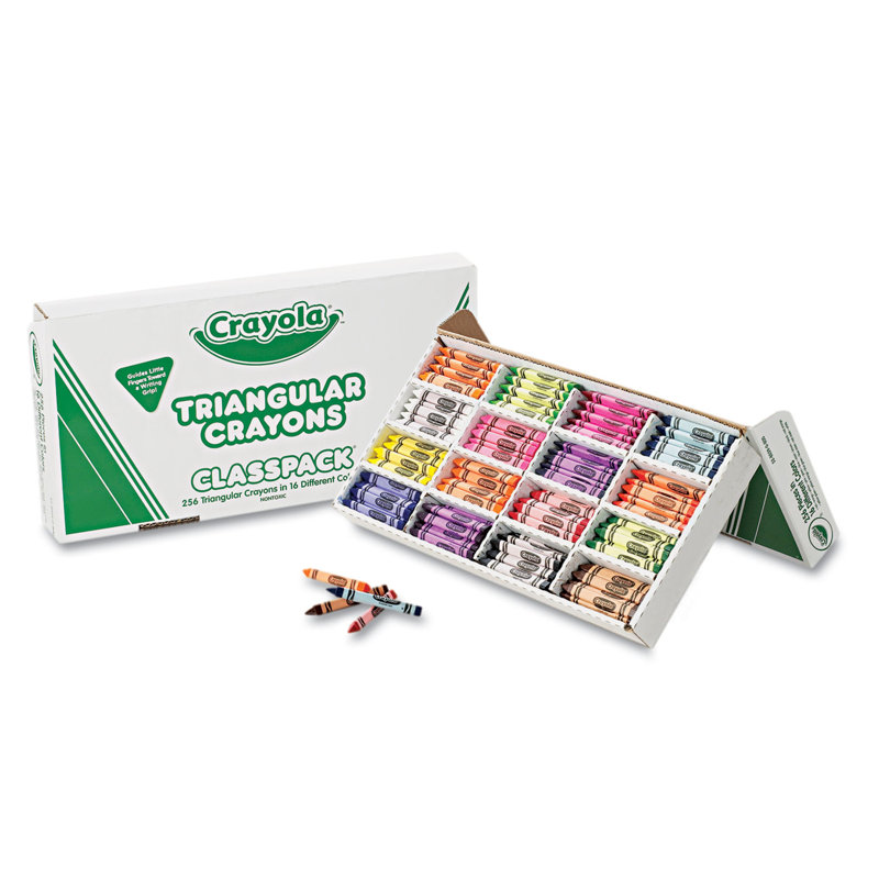 Crayola LLC Classpack Triangular Crayons (16 Colours, 256/Box ...