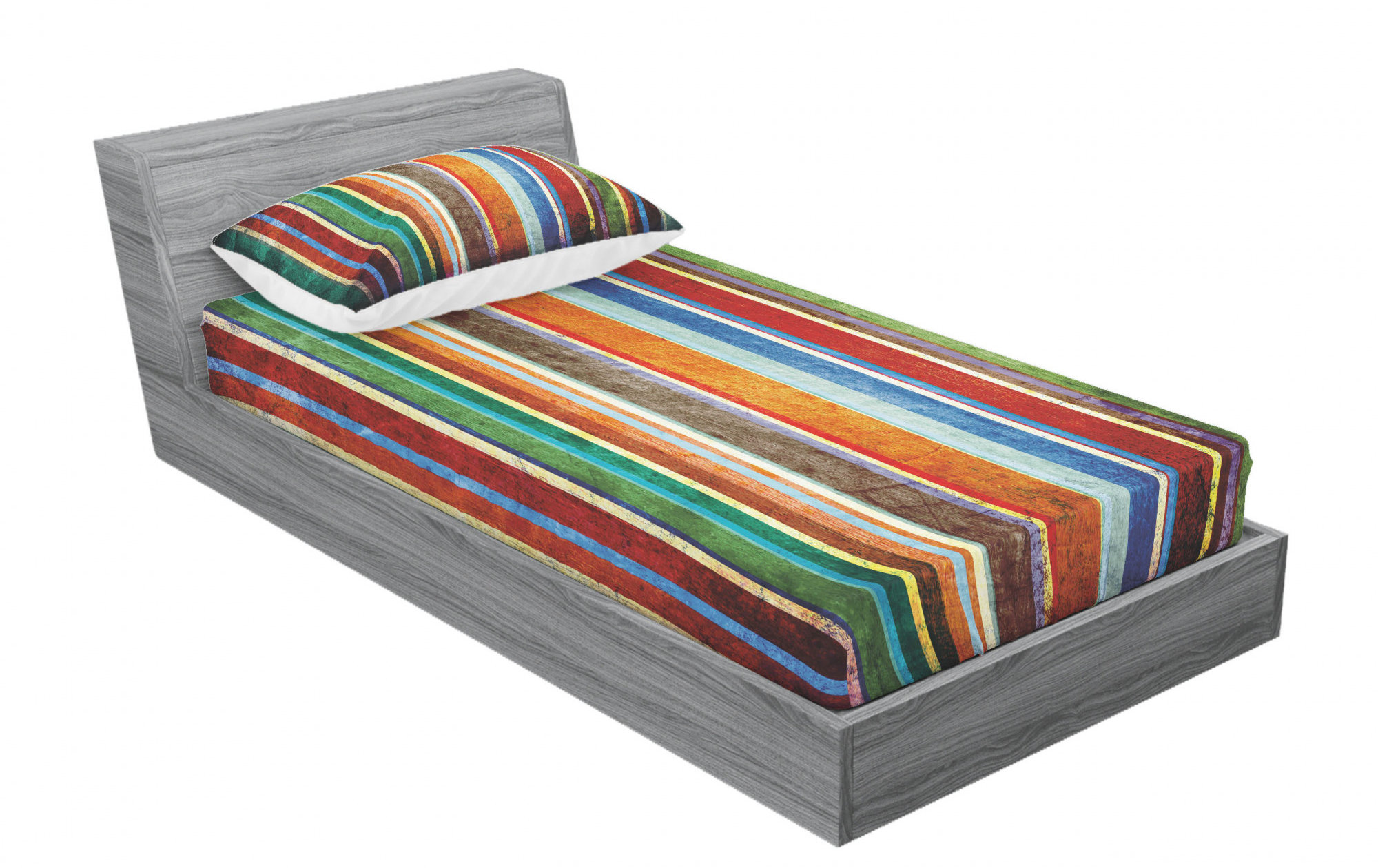 Ambesonne Stripes Vertical Lines Colorful Bands Damage Effects Old ...