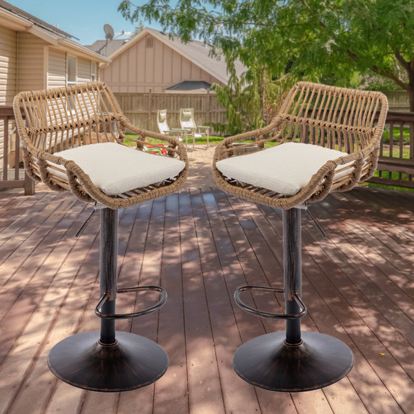Swivel Outdoor Bar Stools | Wayfair