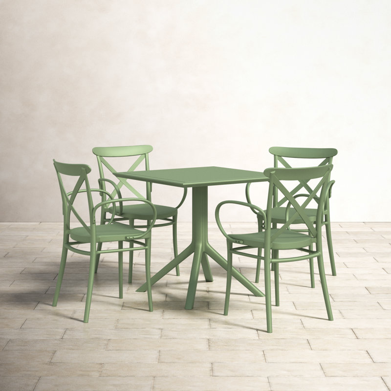 Birch Lane™ Cordelia Square 4 - Person Outdoor Dining Set | Wayfair