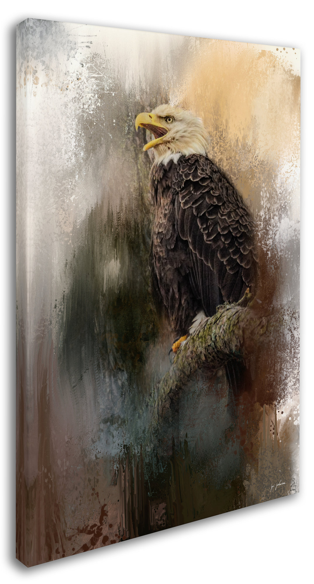Millwood Pines Vidur 'Winter Eagle 3' Graphic Art Print on Wrapped ...