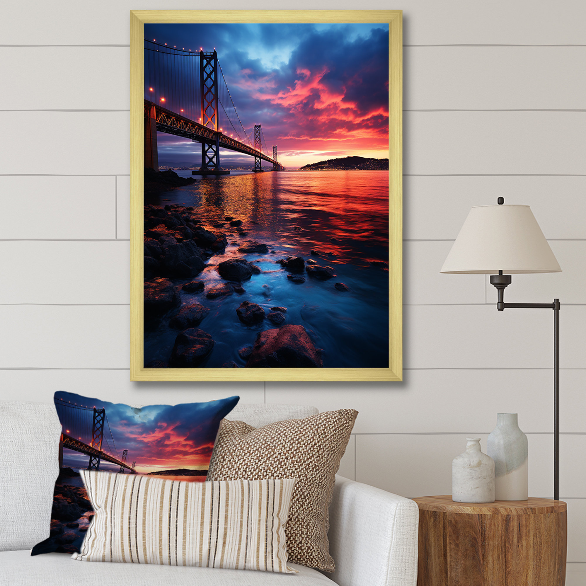 Millwood Pines Panoramic Bridge Sunrise Iiii - Bridges Wall Art | Wayfair